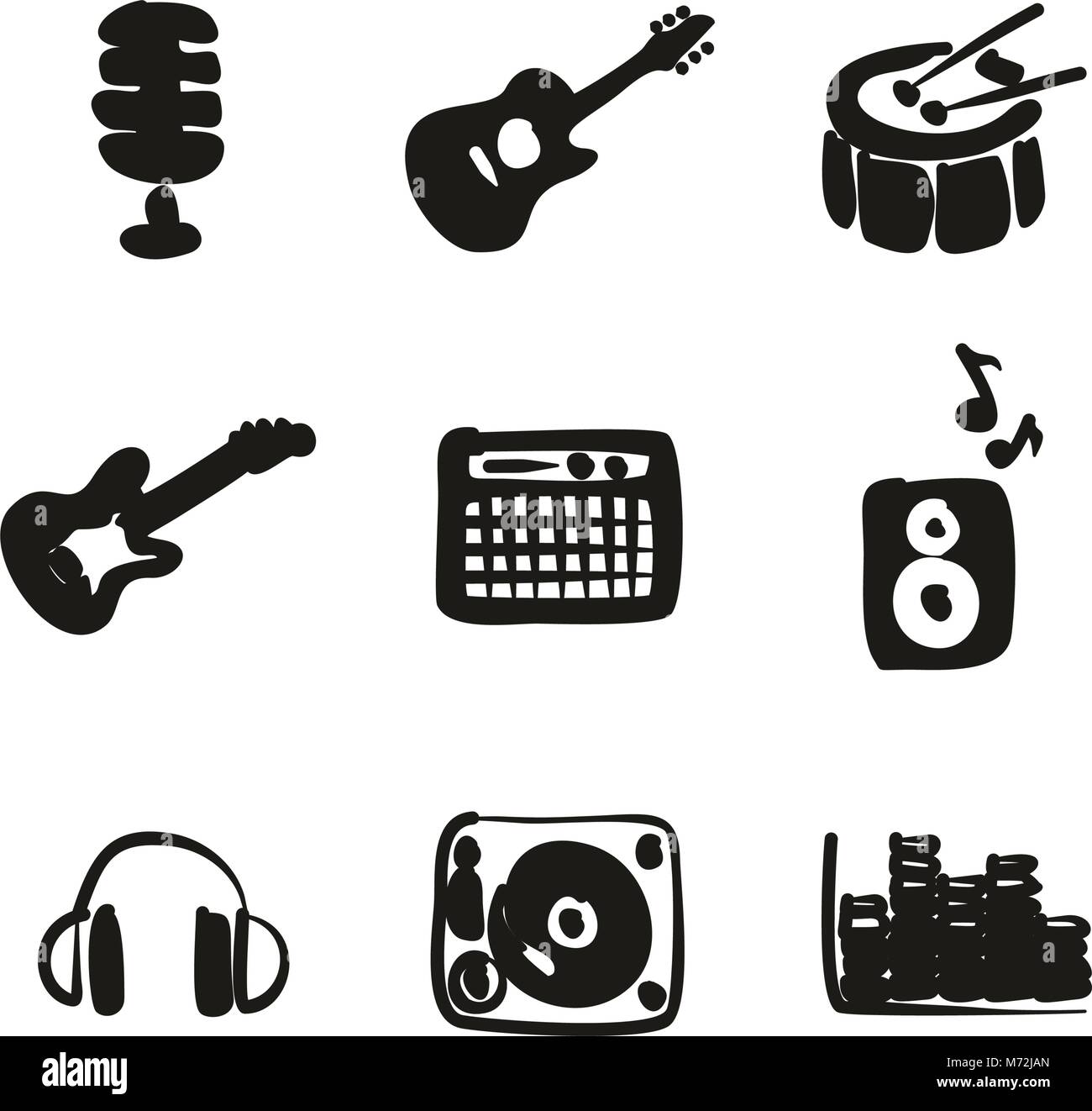 Music Studio Icons Freehand Fill Stock Vector Image & Art - Alamy