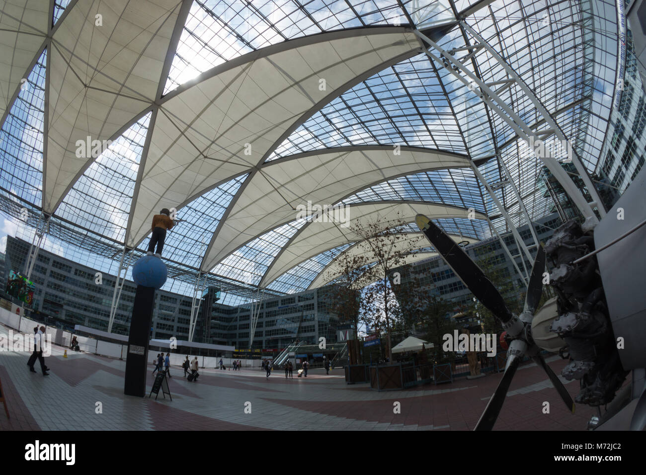 Airport MUC Franz Josef Strauss in Munich, Bavaria, Germany Stock Photo ...