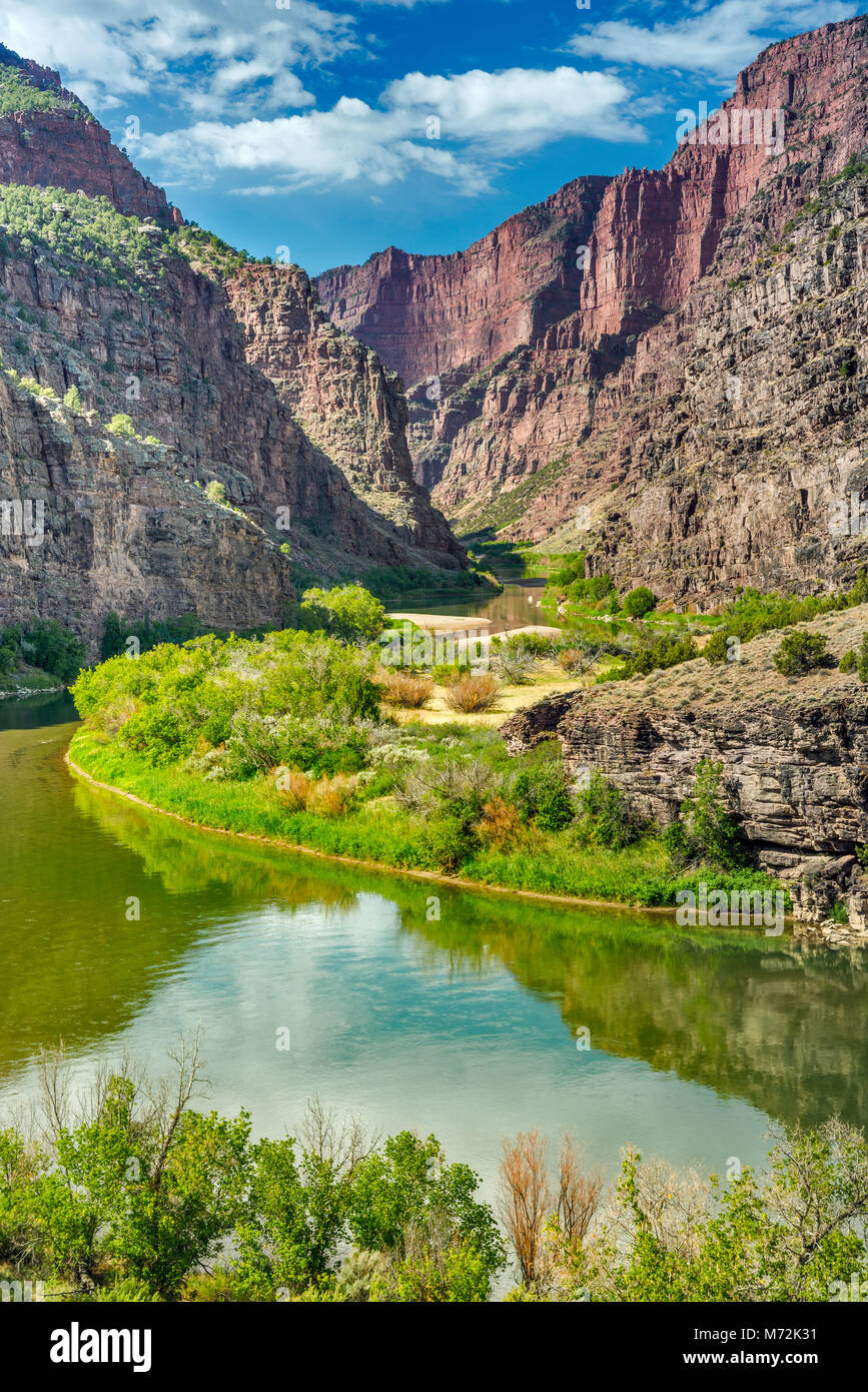 Green River in Canyon of Lodore at Gates of Lodore, Dinosaur National ...