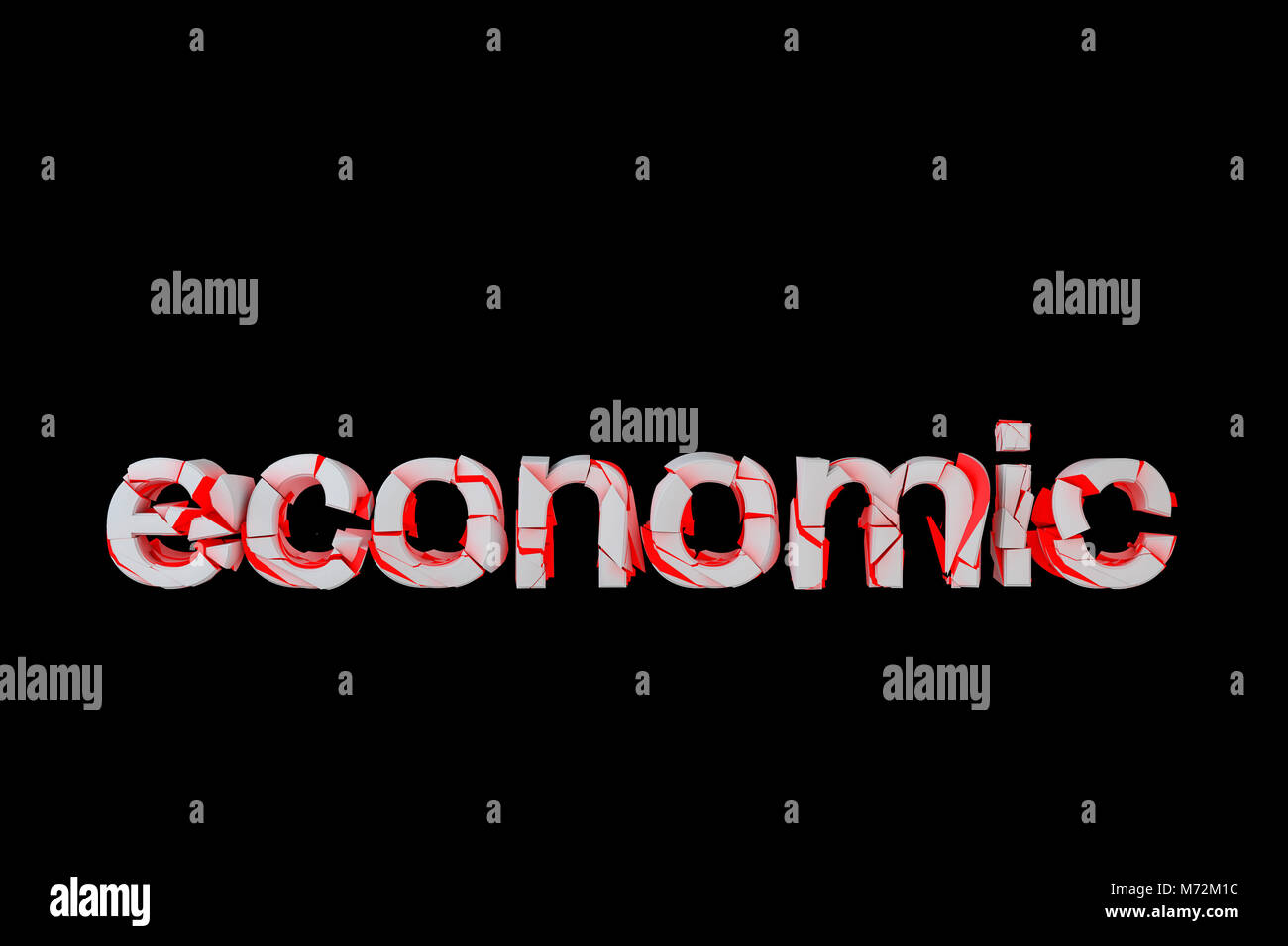 Broken text, artistic rock effect Stock Photo - Alamy