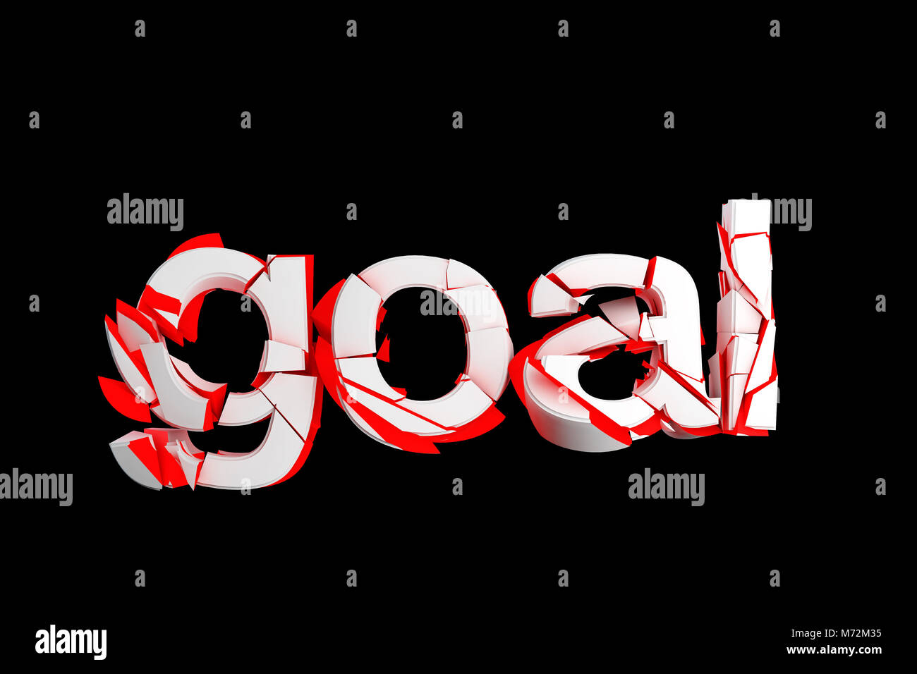 Broken text, artistic rock effect Stock Photo - Alamy