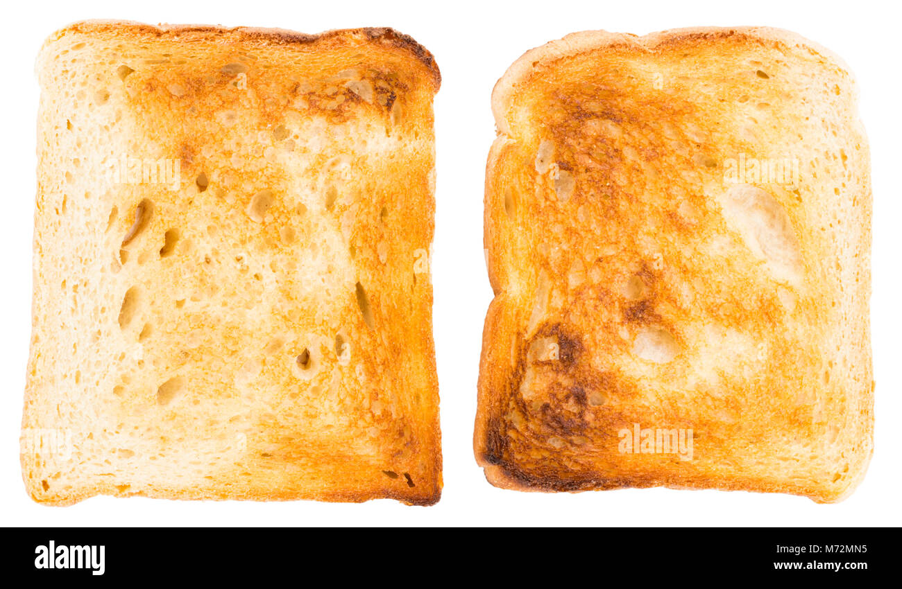 Sliced Toast Bread isolated on white background, top view Stock Photo ...