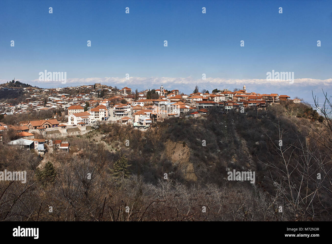 View of Tbilisi, capital of Georgia country, Tbilisi TV tower on Mount ...