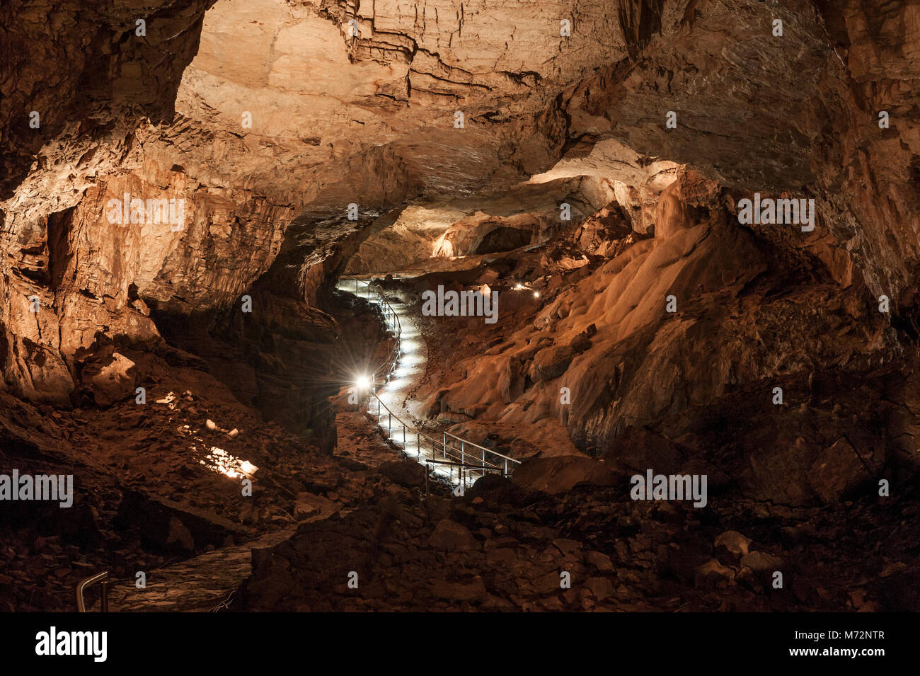 a visit inside the Vjetrenica caves in Bosnia and Herzegovina Stock ...