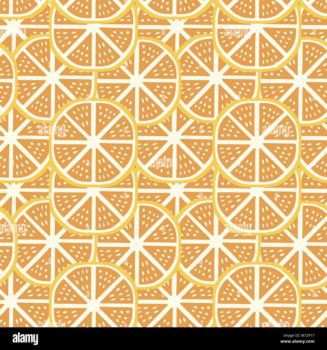 Japanese traditional retro wagara seamless pattern background orange ...