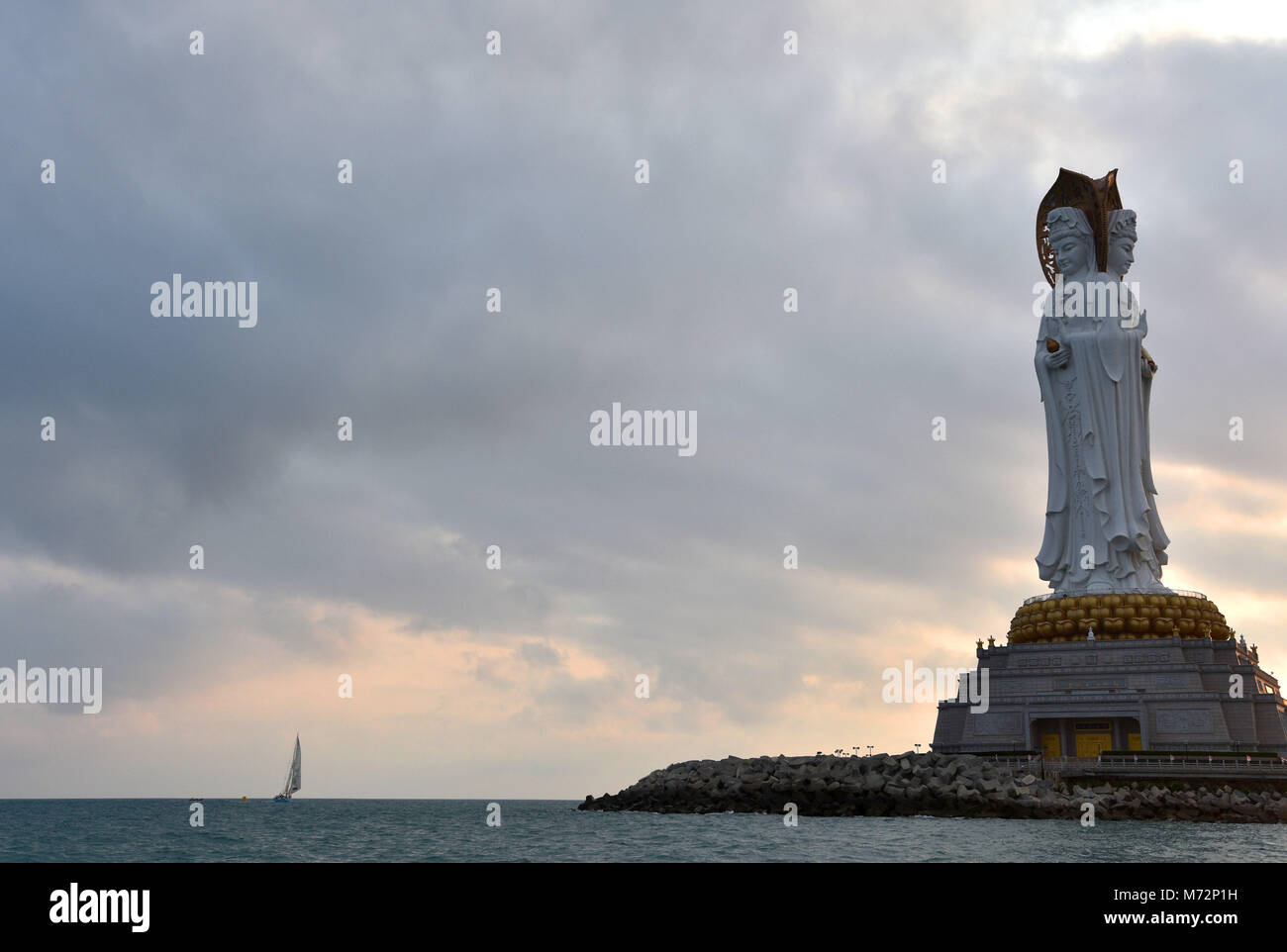 Clipper 70 yachts are seen competing as they depart Hainan on the start ...