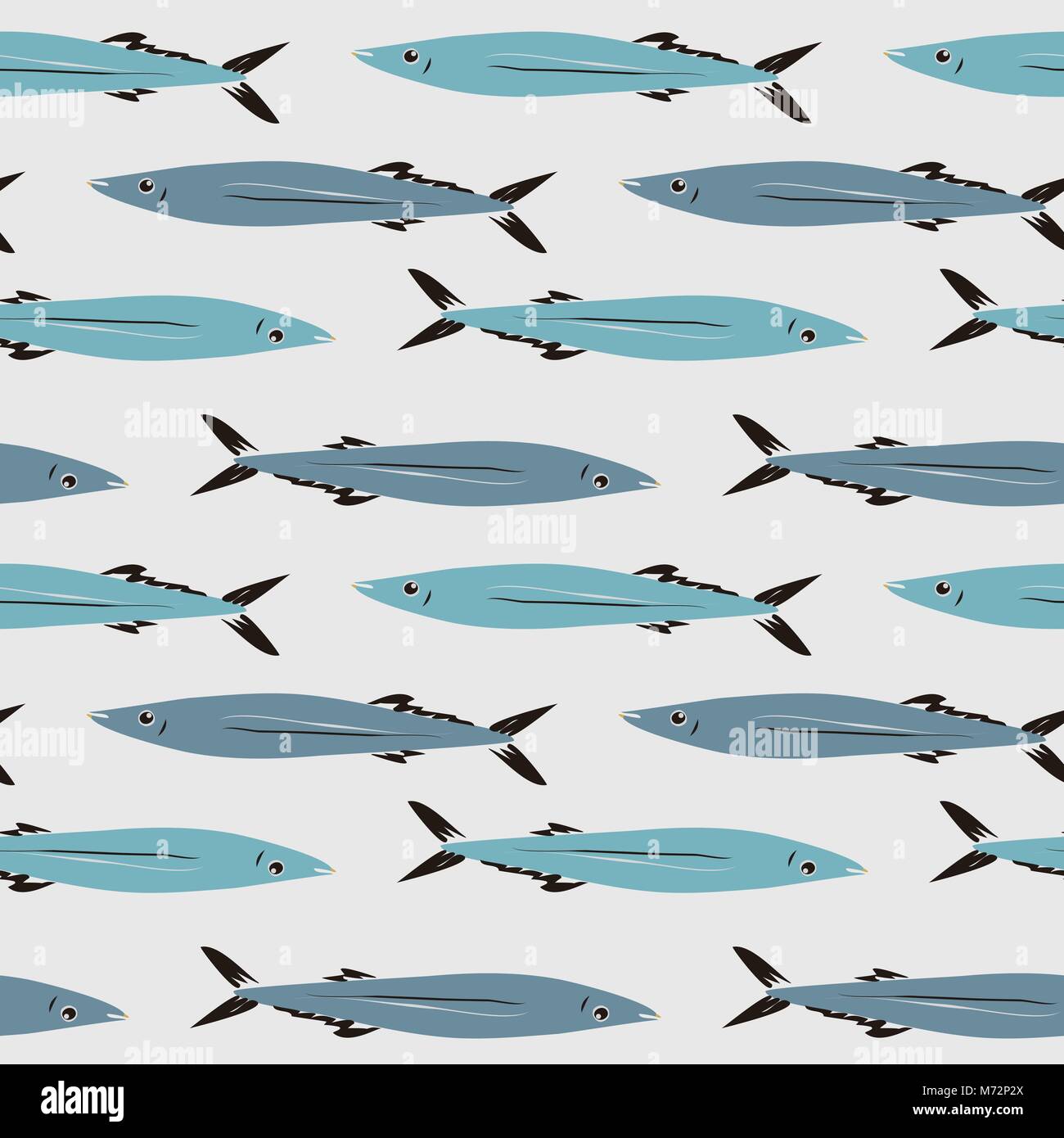 Japanese traditional retro wagara seamless pattern background fish ...