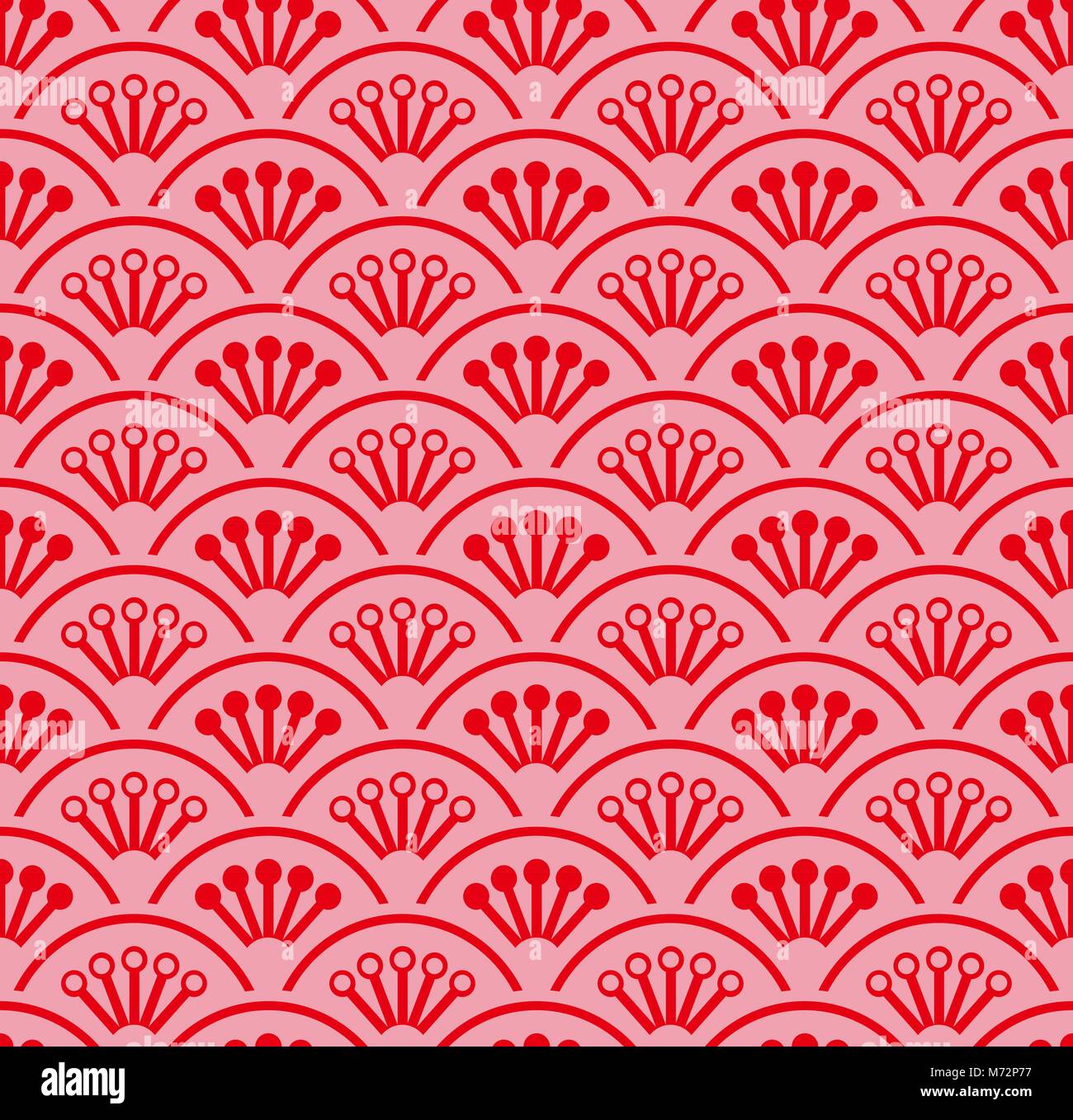 Japanese traditional retro wagara seamless pattern background round ...