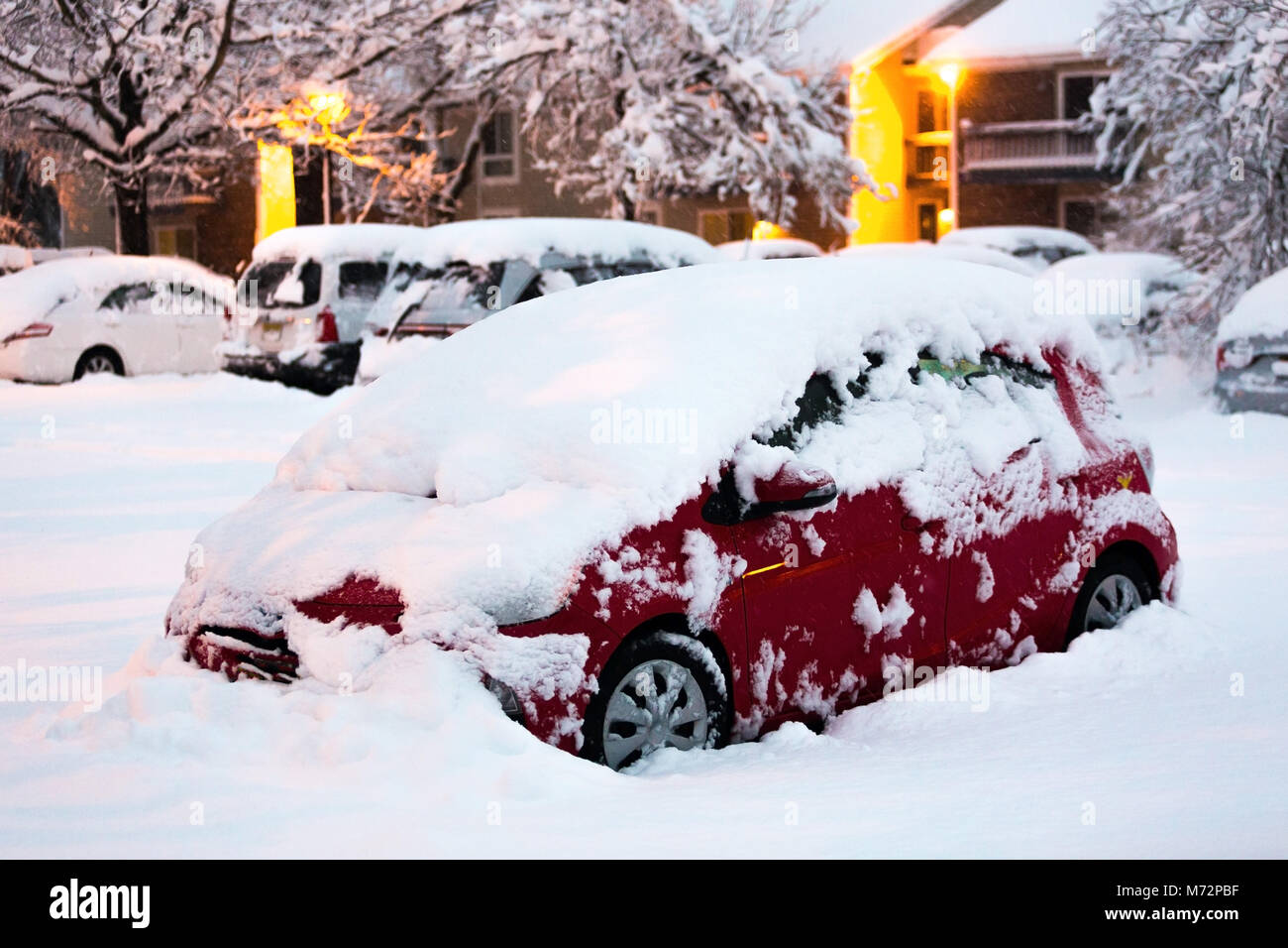 Car dark snow storm hi-res stock photography and images - Alamy