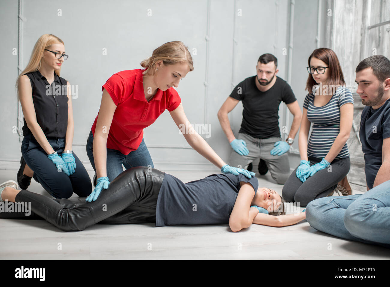 First aid training Stock Photo - Alamy