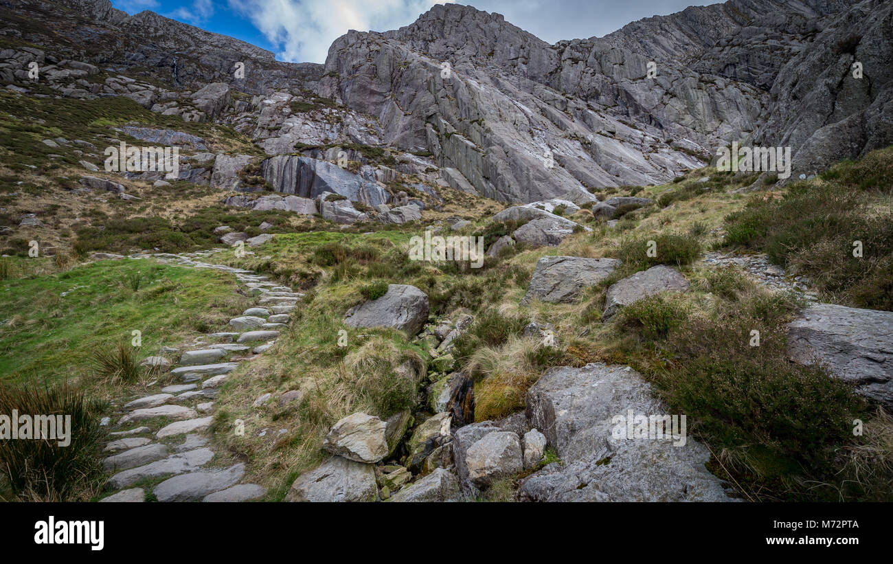 Mountain Lake at The Glyderau, Snowdonia Stock Photo - Alamy