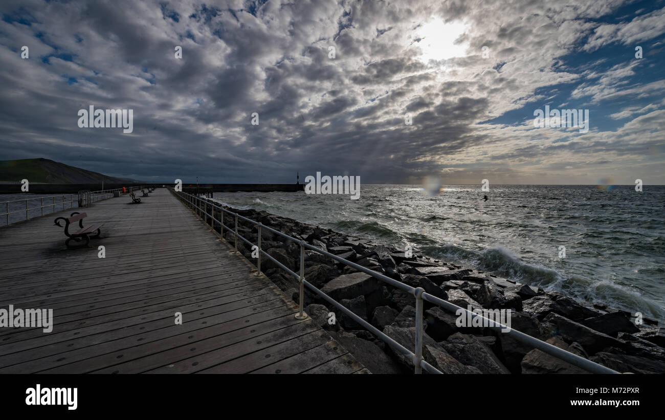 Aberystwyth promenade bench hi-res stock photography and images - Alamy