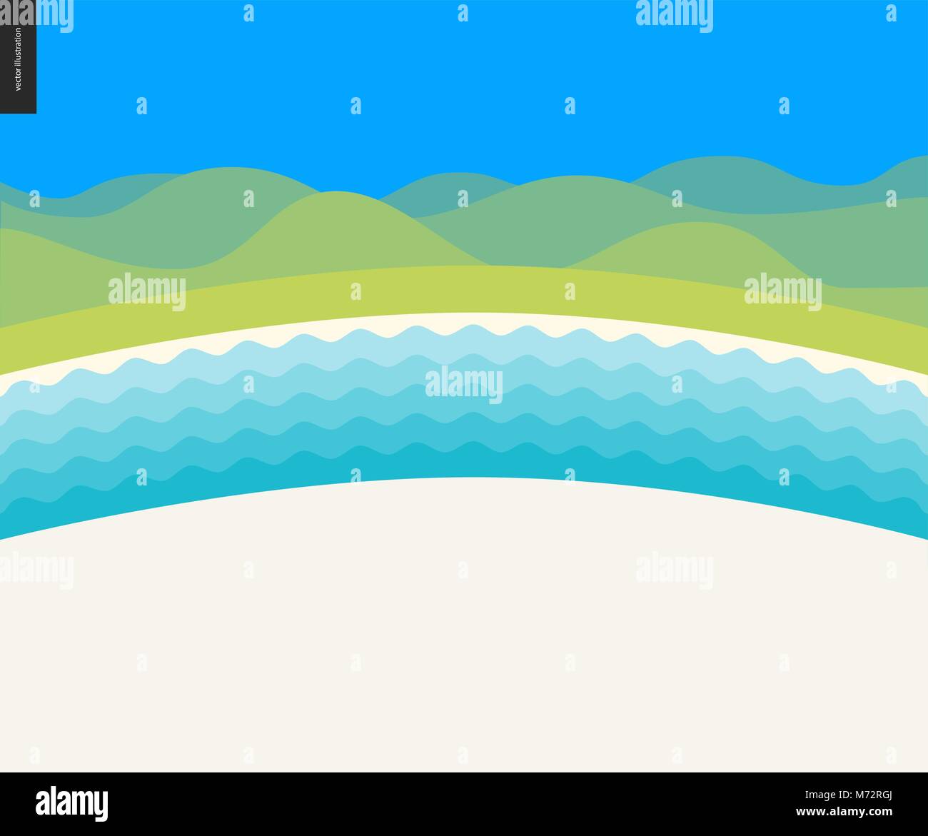 Summer beach landscape background Stock Vector Image & Art - Alamy