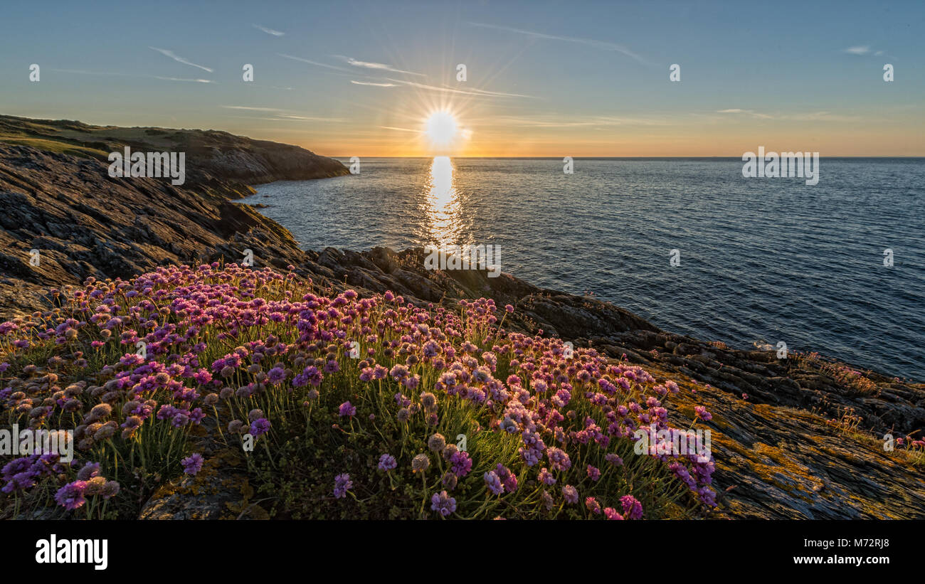 Sunset Over the West Coat of Anglesey, Wales UK Stock Photo - Alamy