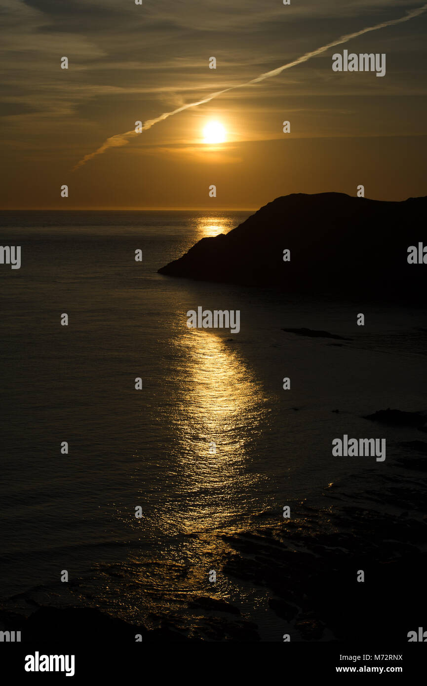 Sunset Over the West Coat of Anglesey, Wales UK Stock Photo - Alamy