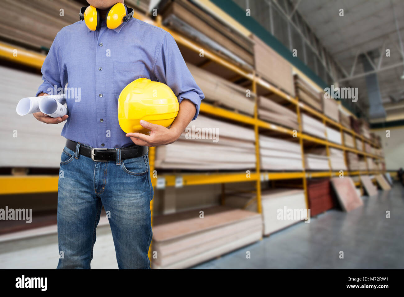 Engineer in the area of the factory Stock Photo - Alamy
