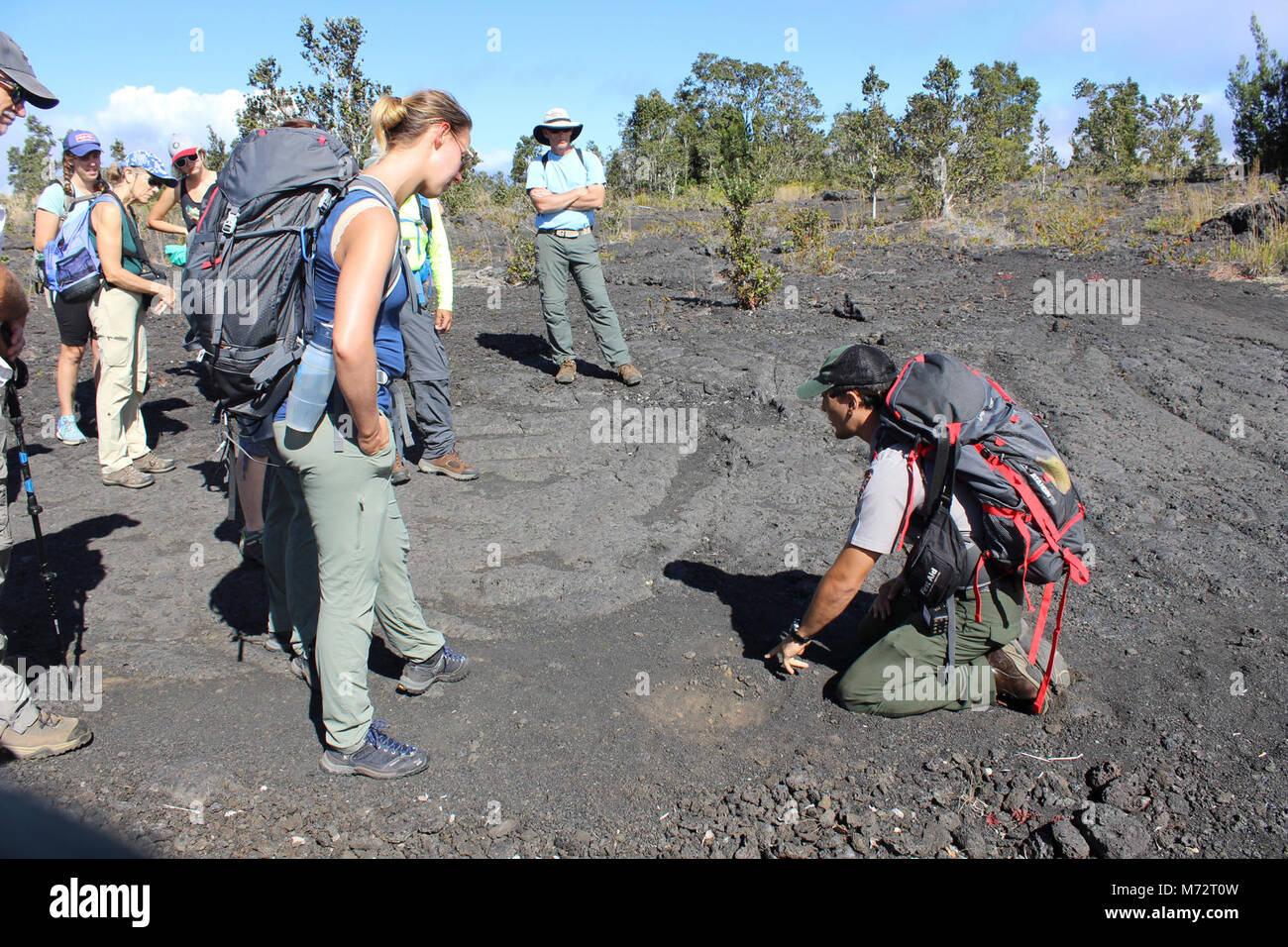 Describing rift zones of Kīlauea . Ranger Michael makes a point about ...