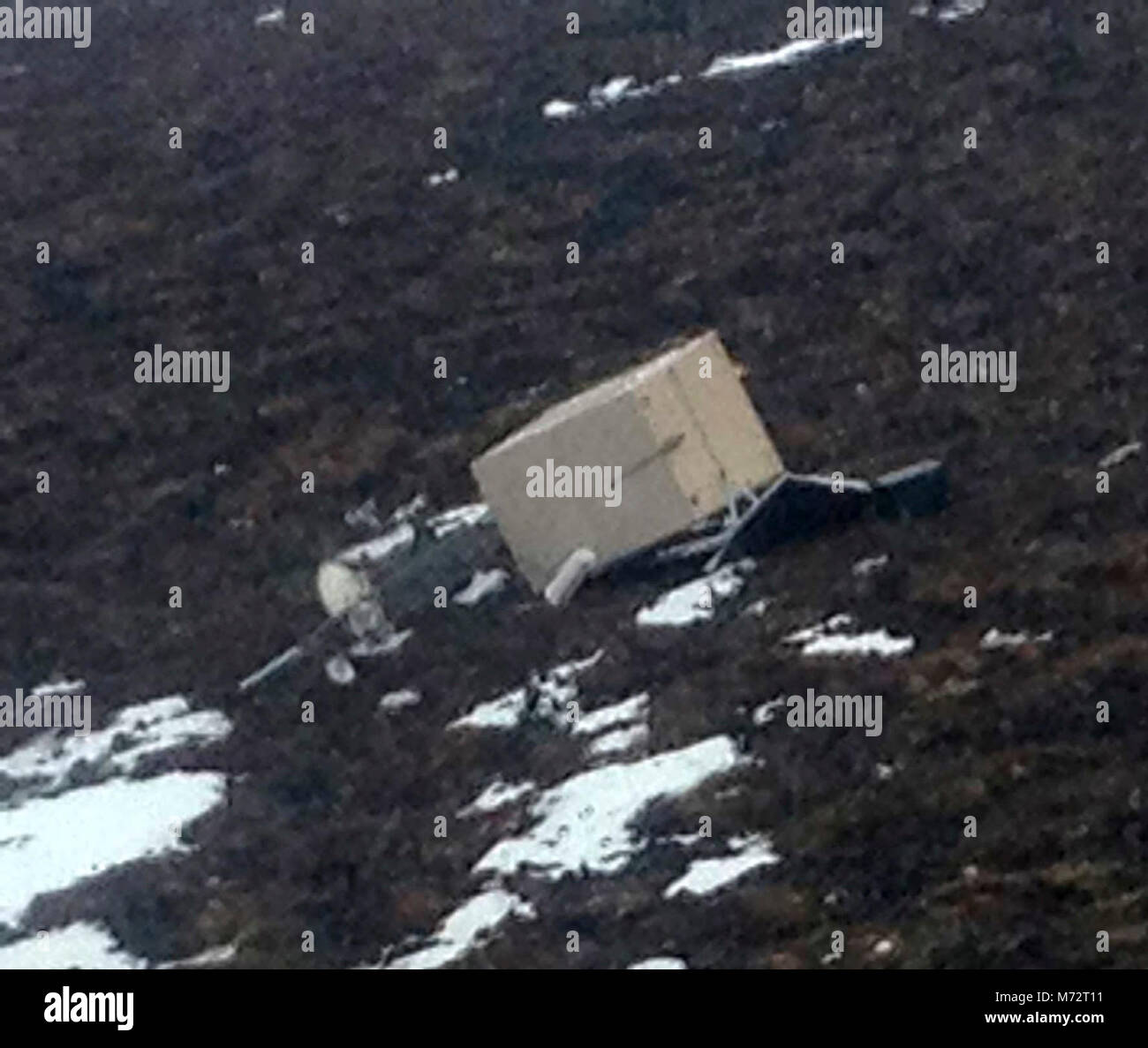 Destroyed Radio Repeater on Dumpling Mountain Stock Photo - Alamy