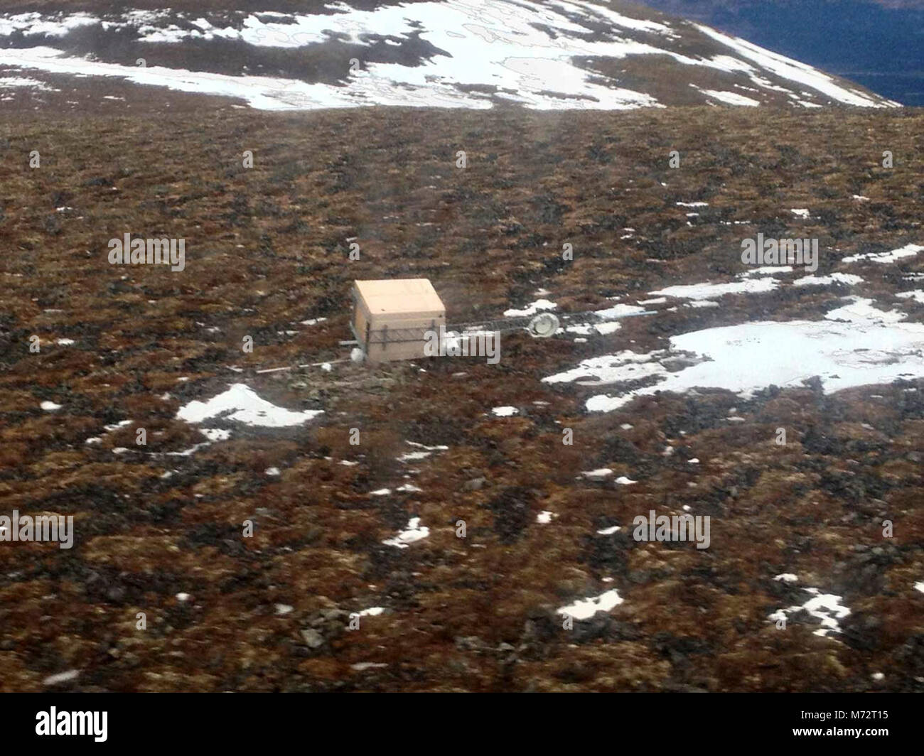 Destroyed Radio Repeater on Dumpling Mountain Stock Photo - Alamy