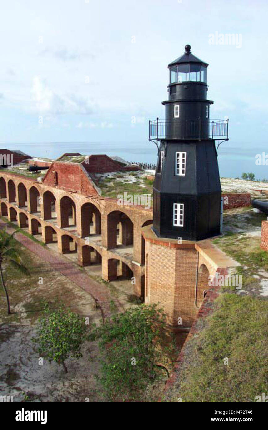 Black lighthouse. Garden Key Lighthouse Stock Photo - Alamy