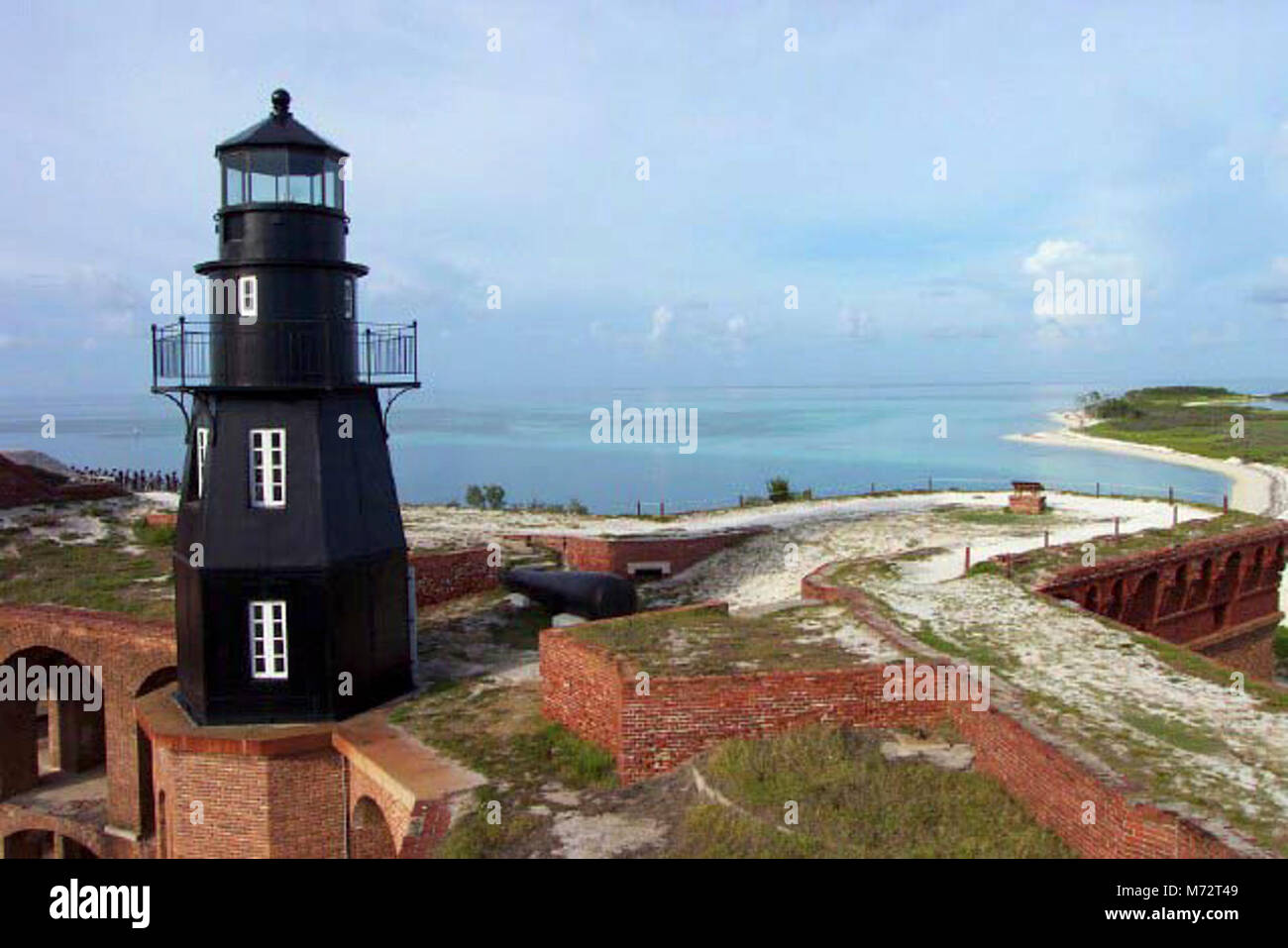 Black lighthouse. Garden Key Lighthouse Stock Photo - Alamy