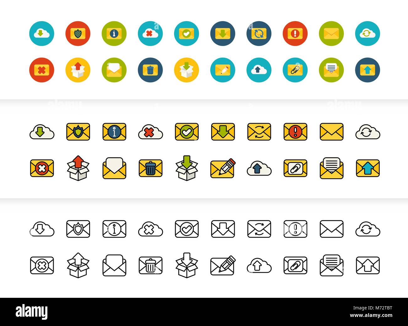 Inbox mail icon outline Cut Out Stock Images & Pictures - Alamy