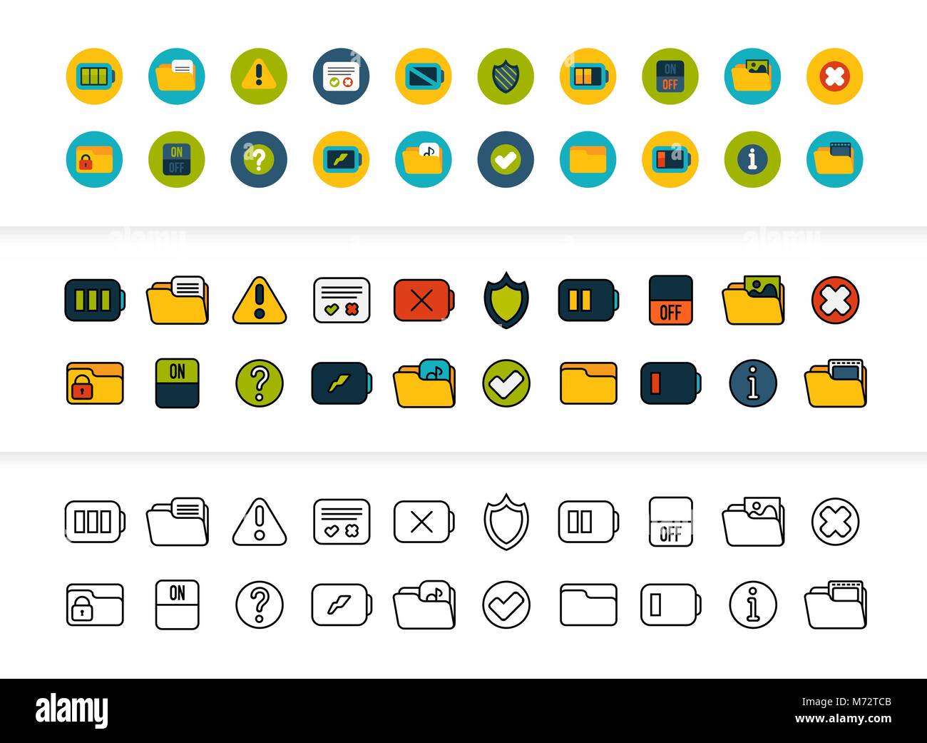 Outline folder icon vector hi-res stock photography and images - Alamy