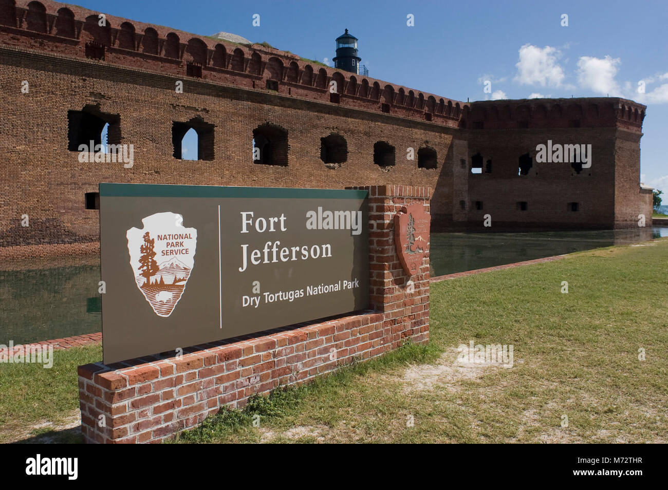 Fort Jefferson Entrance Sign Stock Photo - Alamy