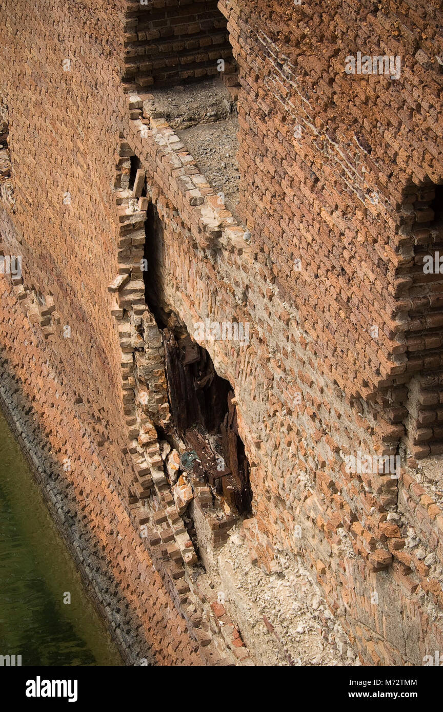 Fort Wall looking down into Moat Stock Photo - Alamy