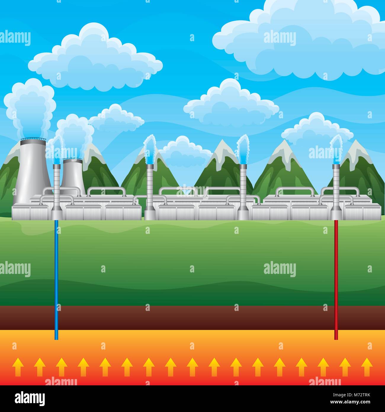 Piping krafla geothermal power plant Stock Vector Images - Alamy