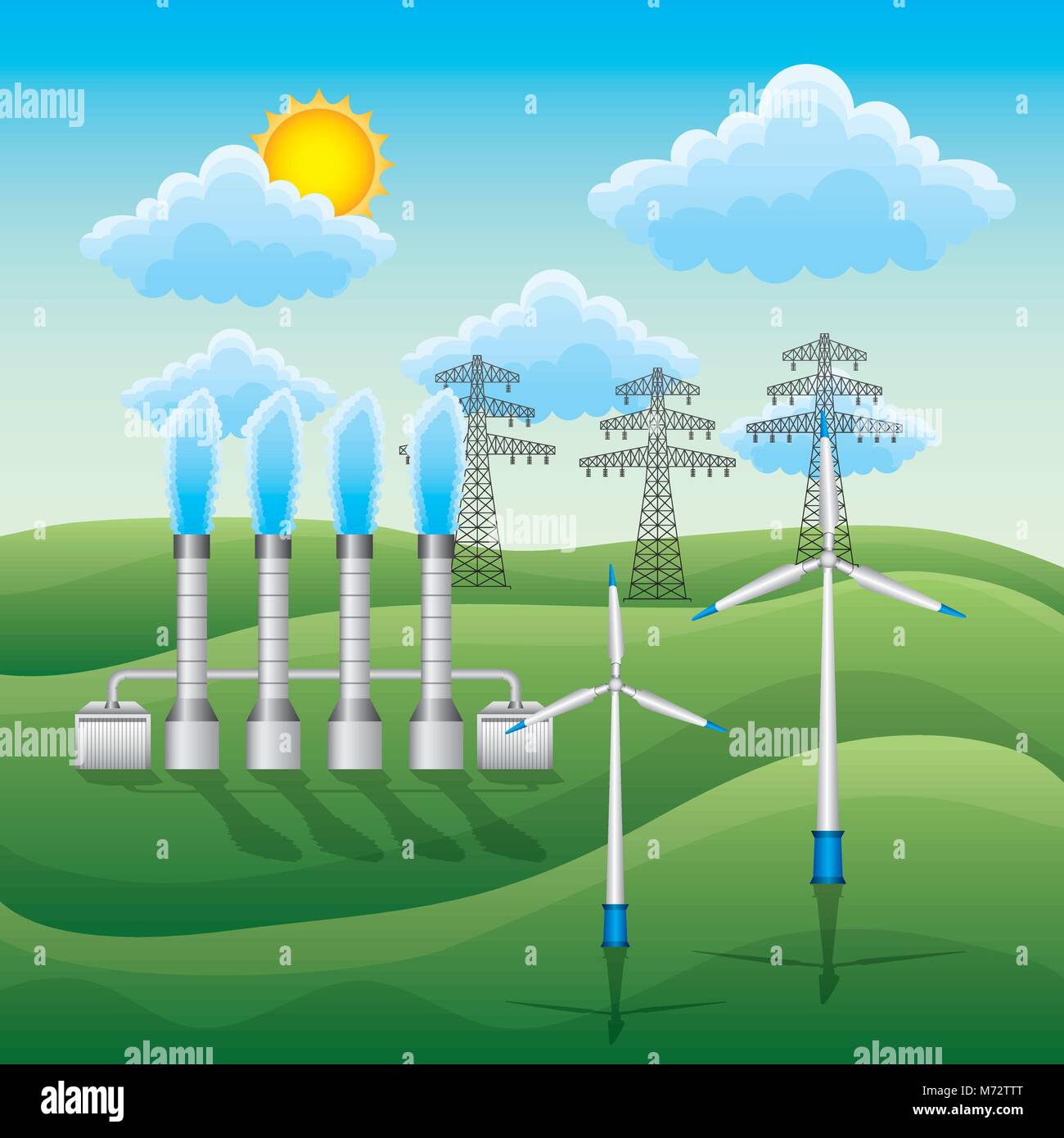renewable energy clean design Stock Vector Image & Art - Alamy