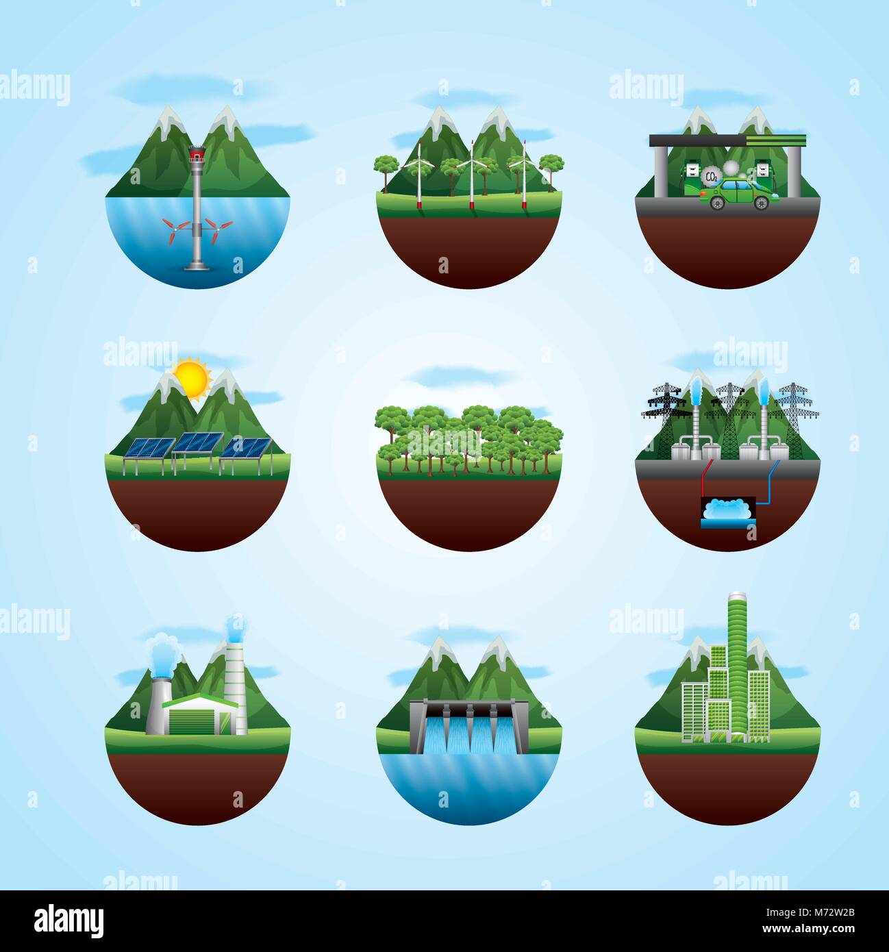energy types ecological Stock Vector Image & Art - Alamy