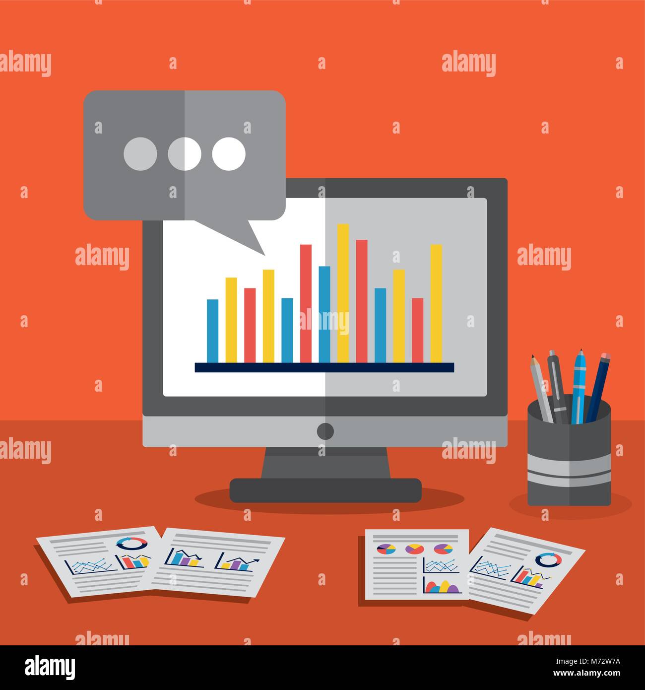 statistics data business image Stock Vector Image & Art - Alamy