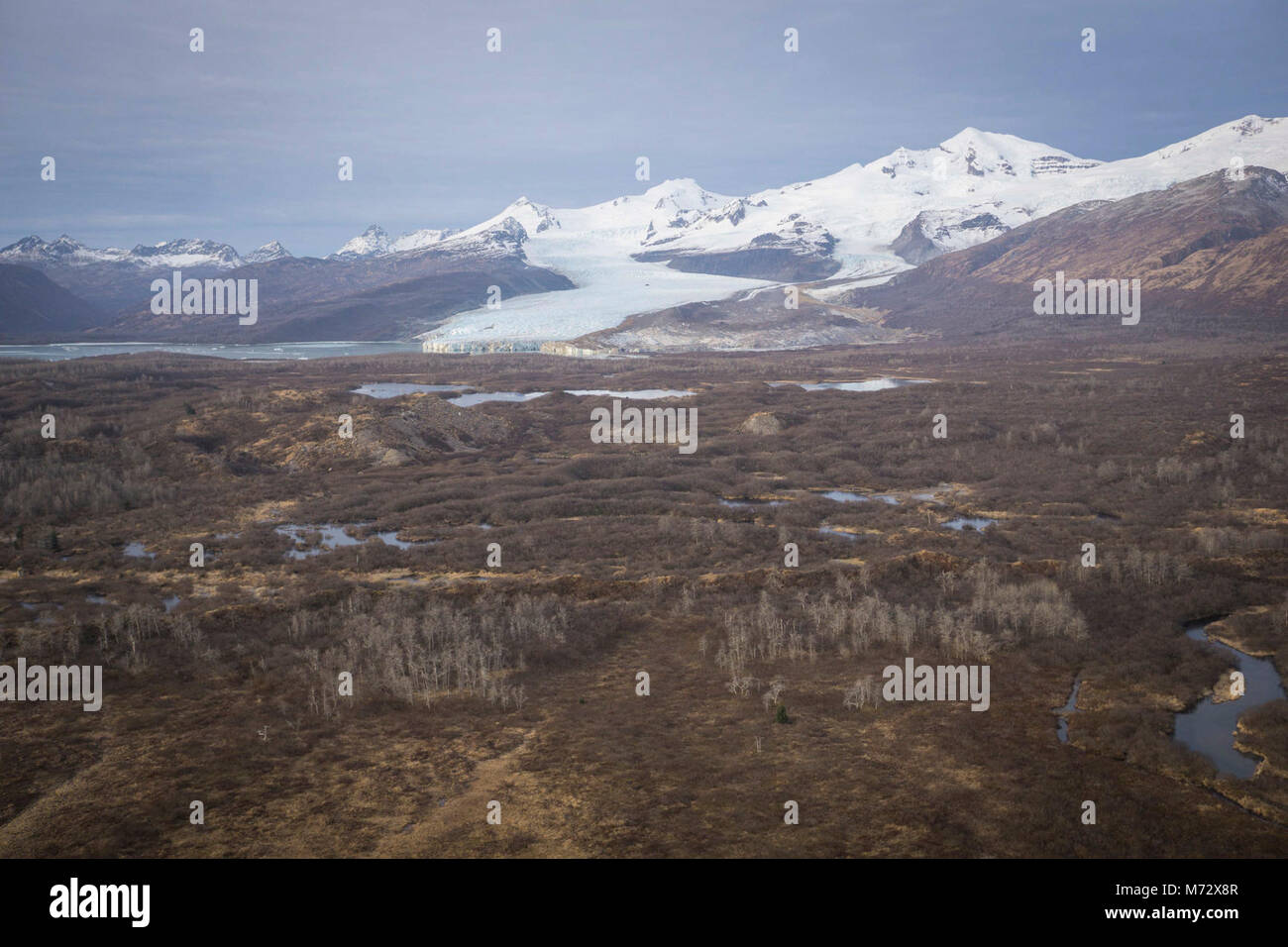 Katmai Flyover . Hallo Glacier Stock Photo - Alamy