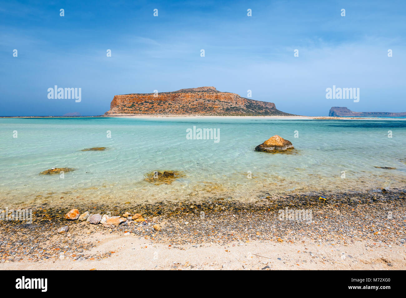 amazing scenery of Balos Beach in Crete Island, Greece Stock Photo - Alamy