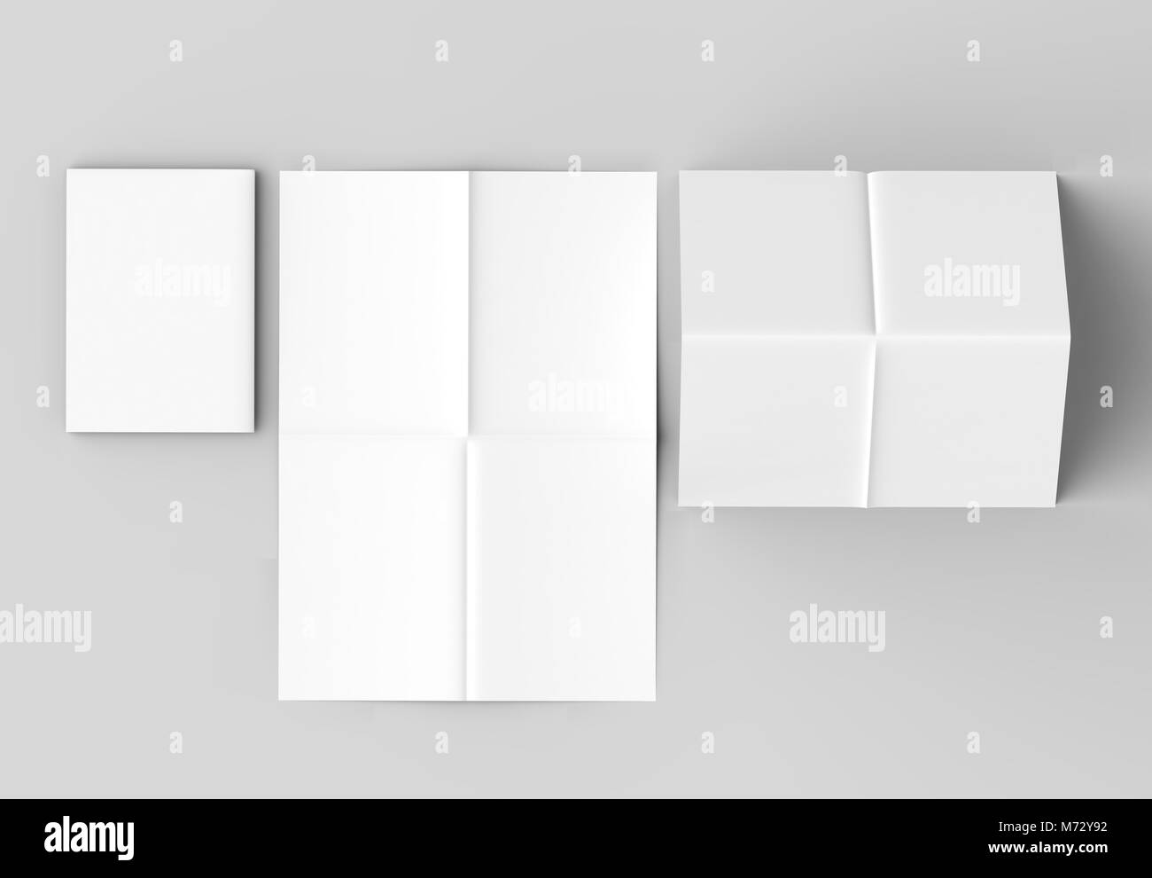 8 page leaflet - French fold right angle vertical brochure mock up ...