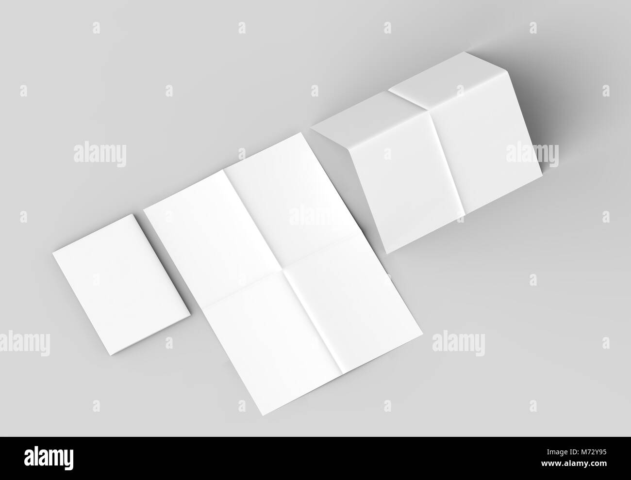 8 page leaflet - French fold right angle vertical brochure mock up ...