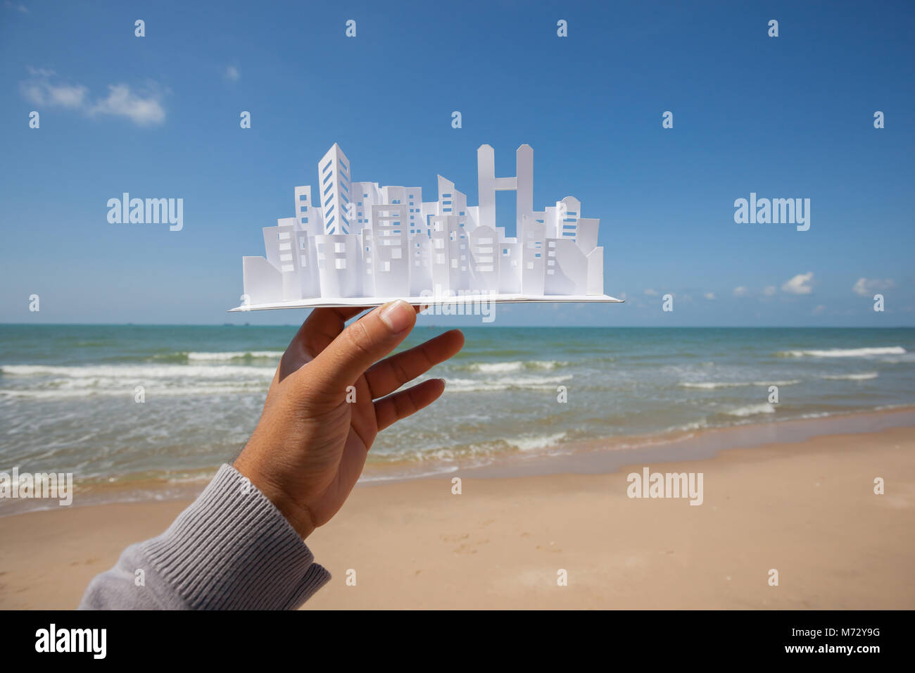 City paper model, Construction project Stock Photo - Alamy