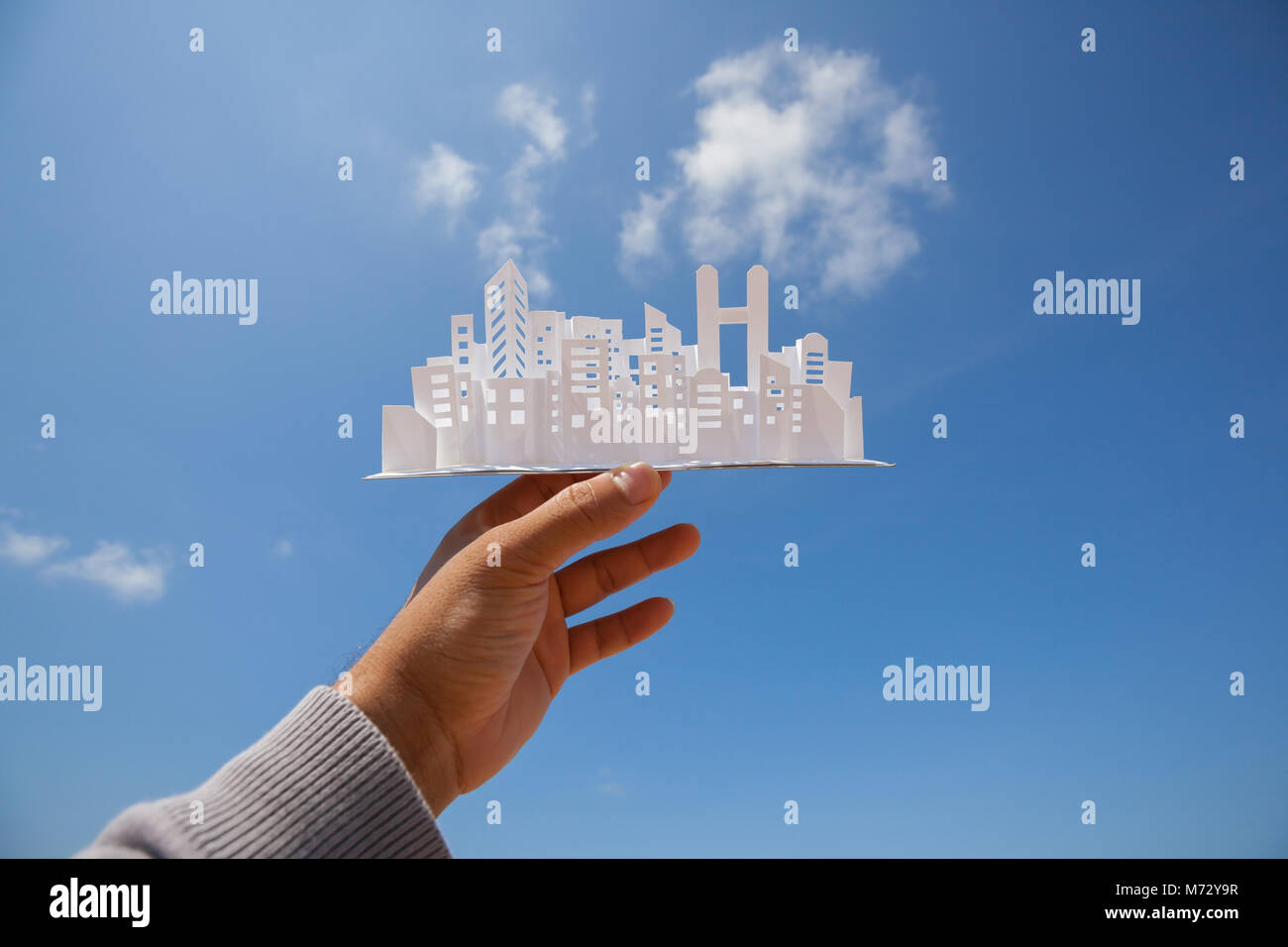 City paper model, Construction project Stock Photo - Alamy