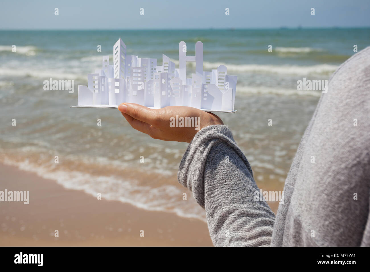 City paper model, Construction project Stock Photo - Alamy