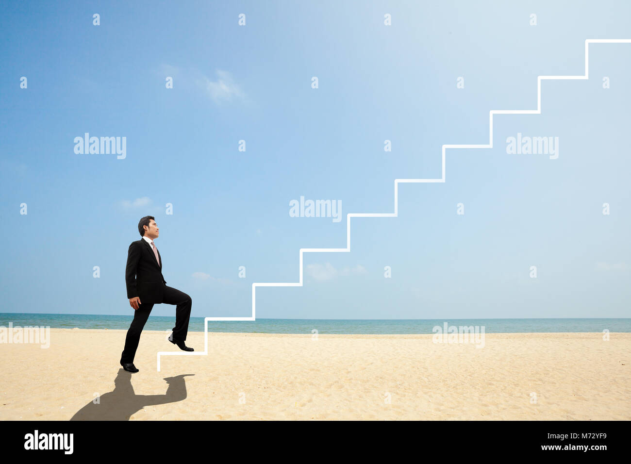Business Concept. Stairs to success Stock Photo - Alamy