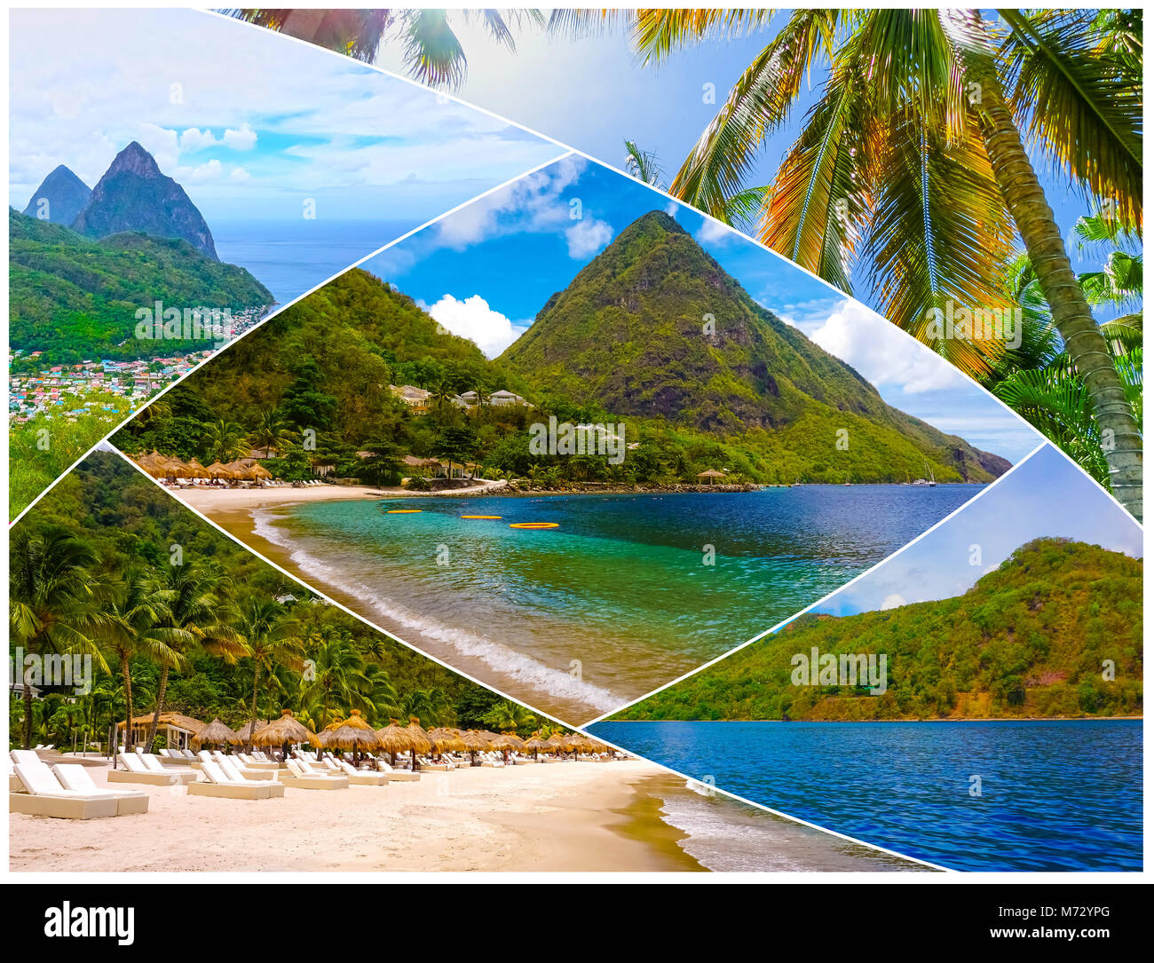 Beautiful Saint Lucia, Caribbean Islands Stock Photo - Alamy