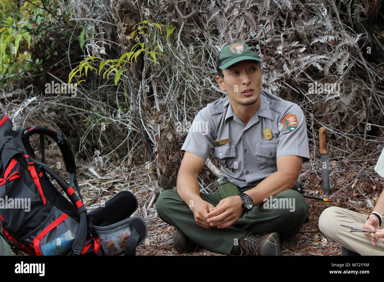 Ranger Michael taking a well deserved break Stock Photo - Alamy