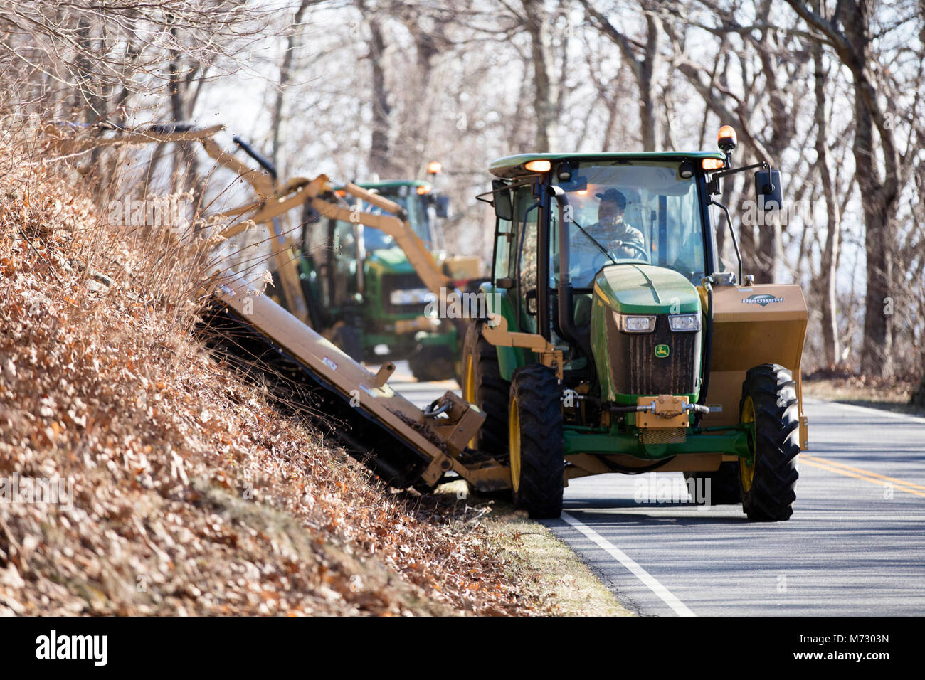 Road Crew . Katy's day out with the road crew Stock Photo - Alamy