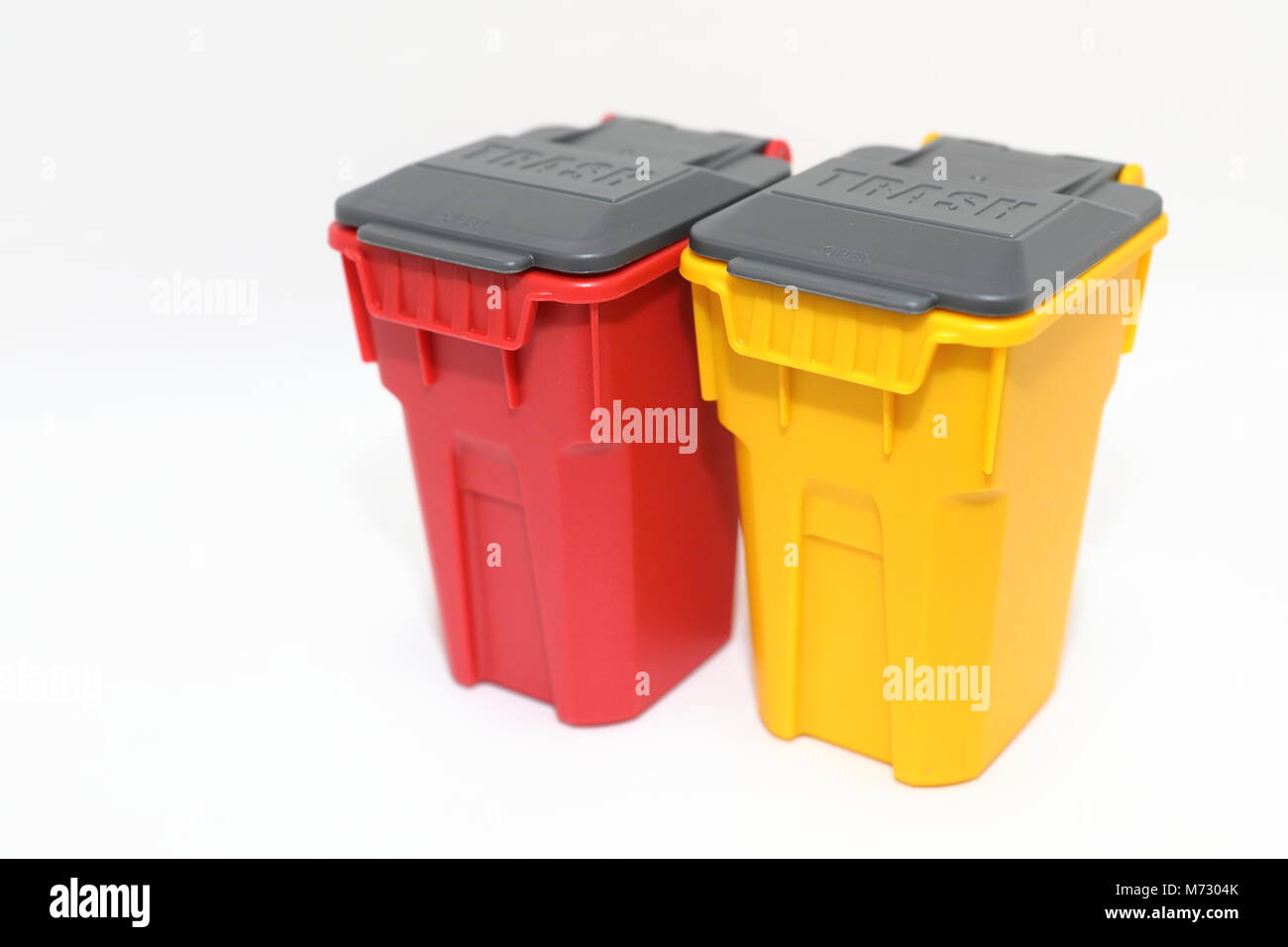 Garbage trash bin isolated white background Stock Photo - Alamy
