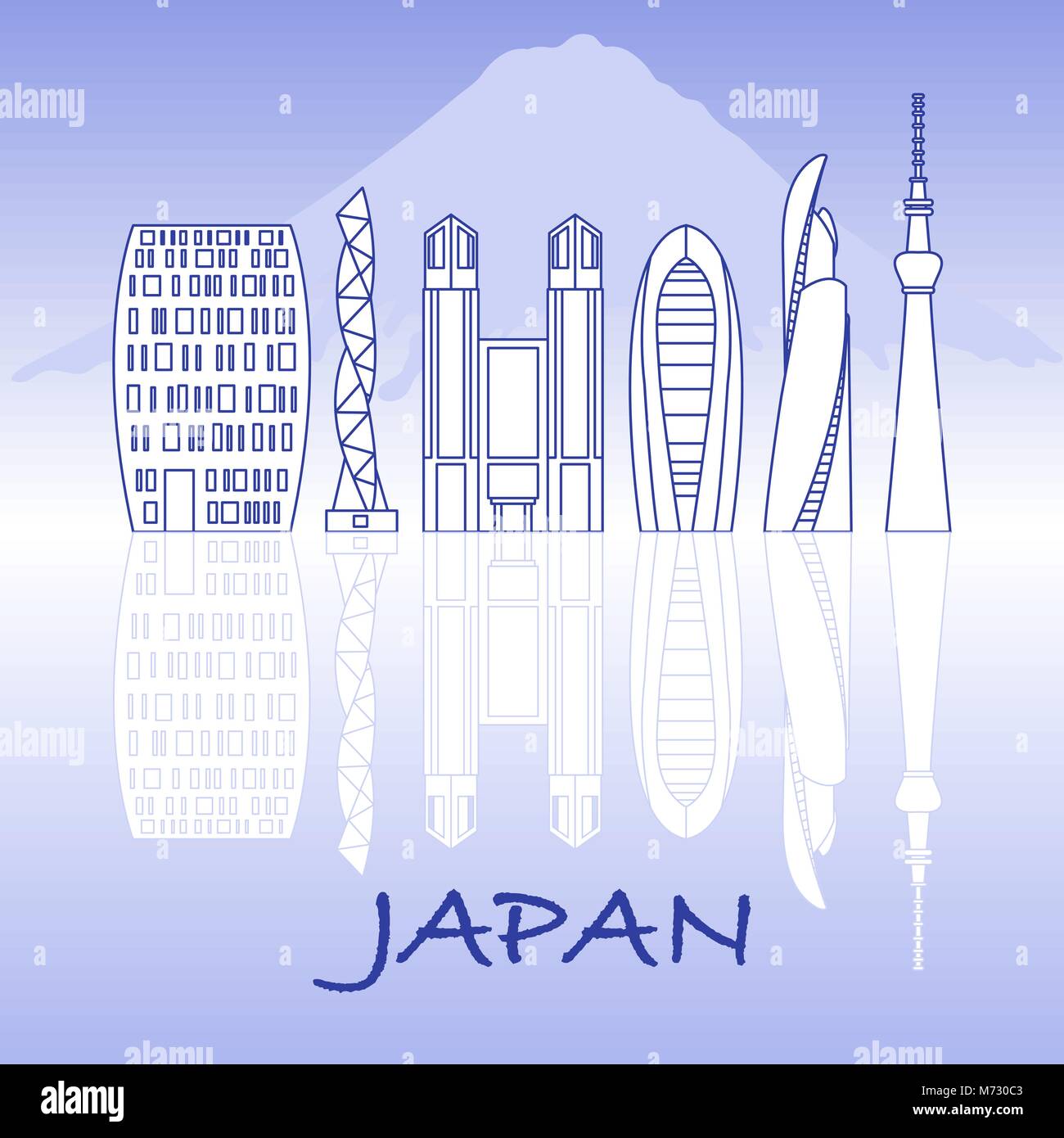 Unusual Japanese architecture. Famous building and skyscrapers ...