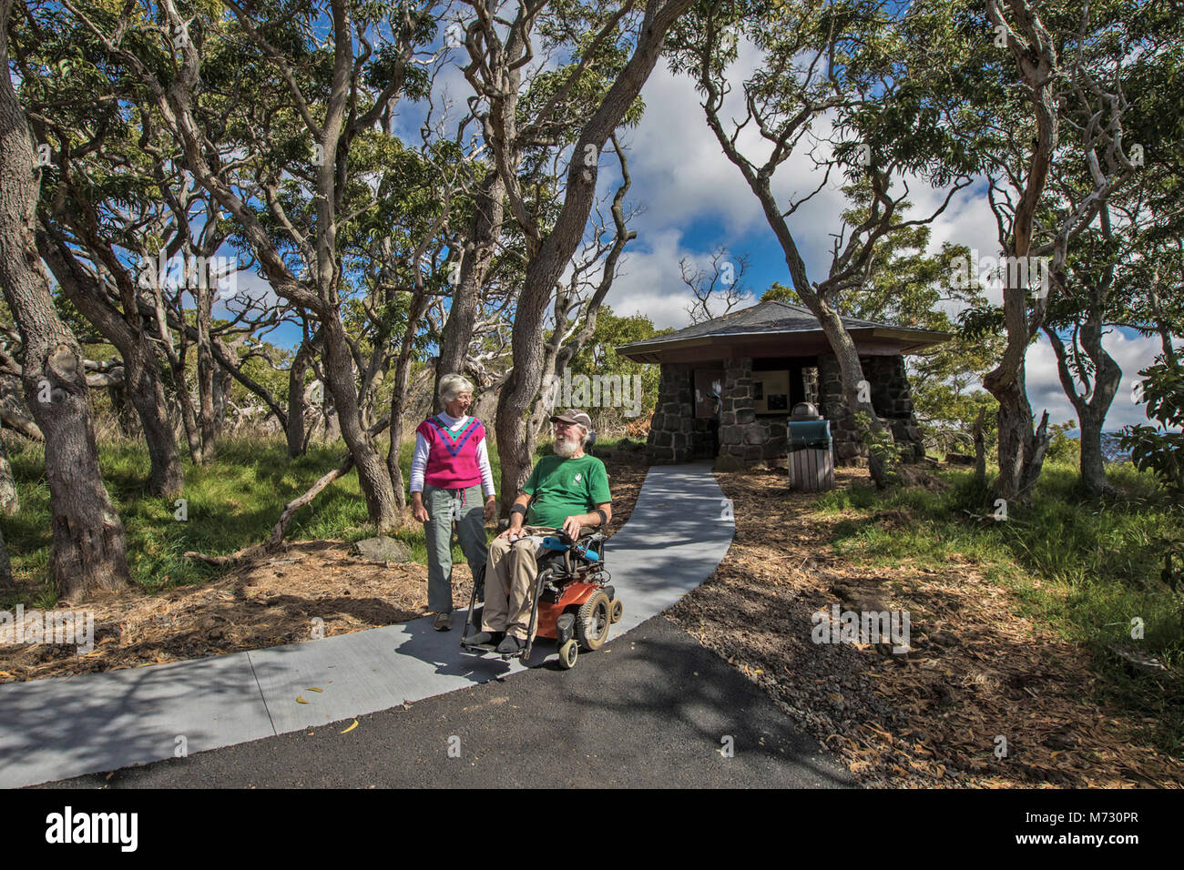 The smooth ADA compliant pathway to the shelter Stock Photo - Alamy