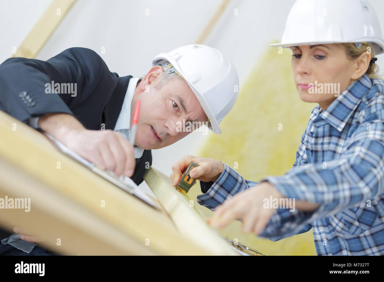 male and female civil engineers working together Stock Photo - Alamy