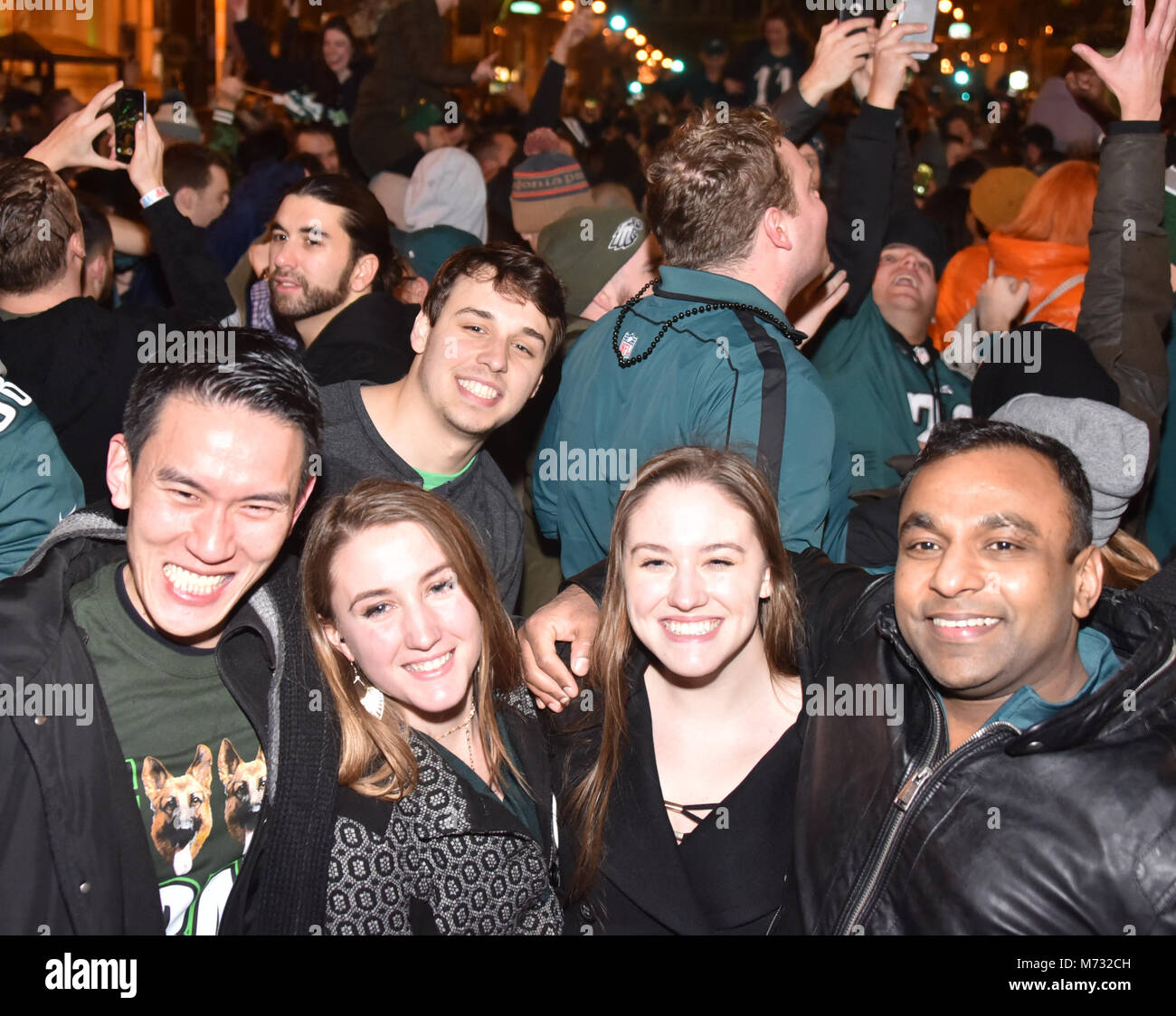 Philadelphia Eagles fans take to the streets of Philadelphia ...