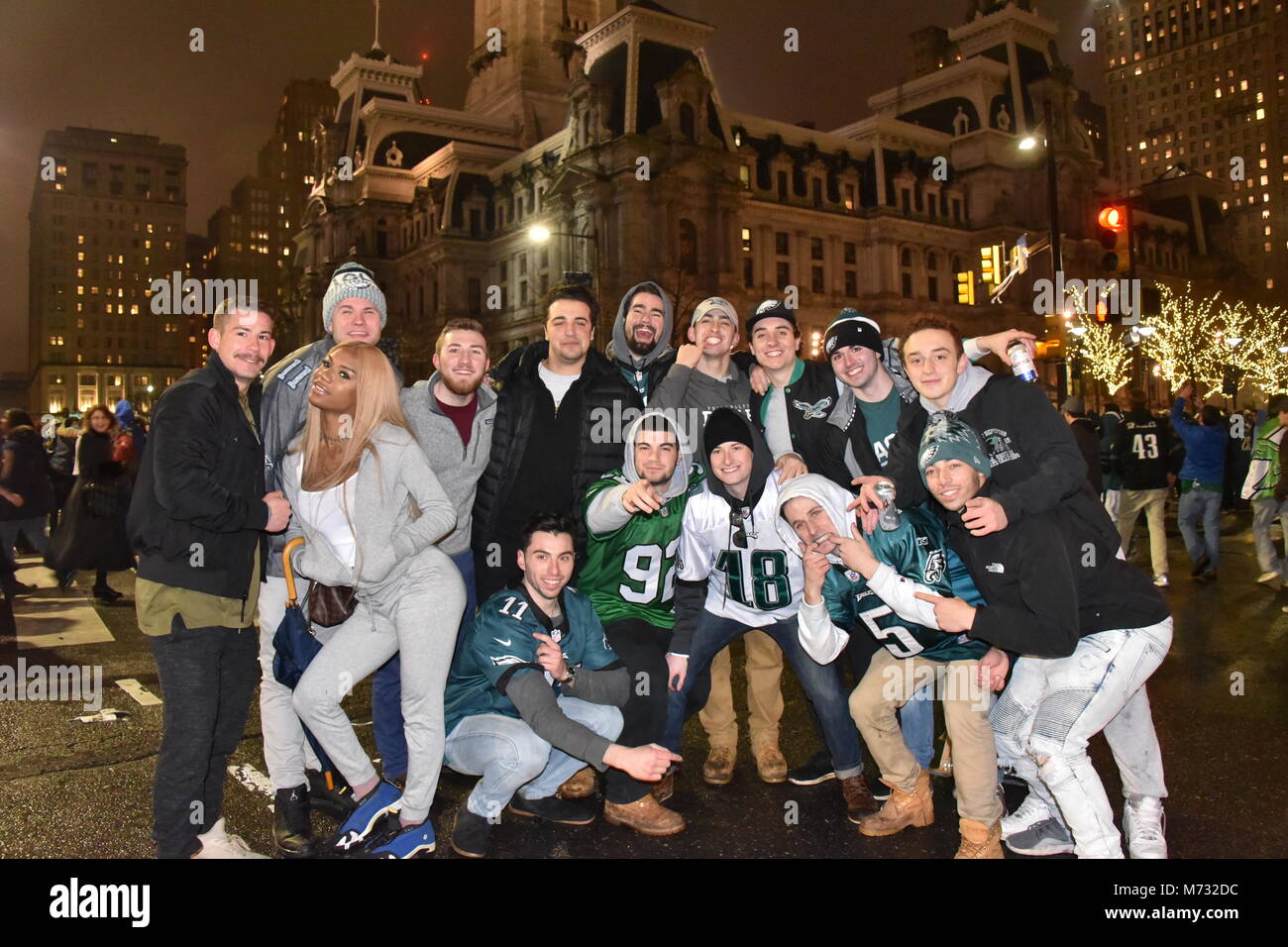 Philadelphia Eagles fans take to the streets of Philadelphia ...